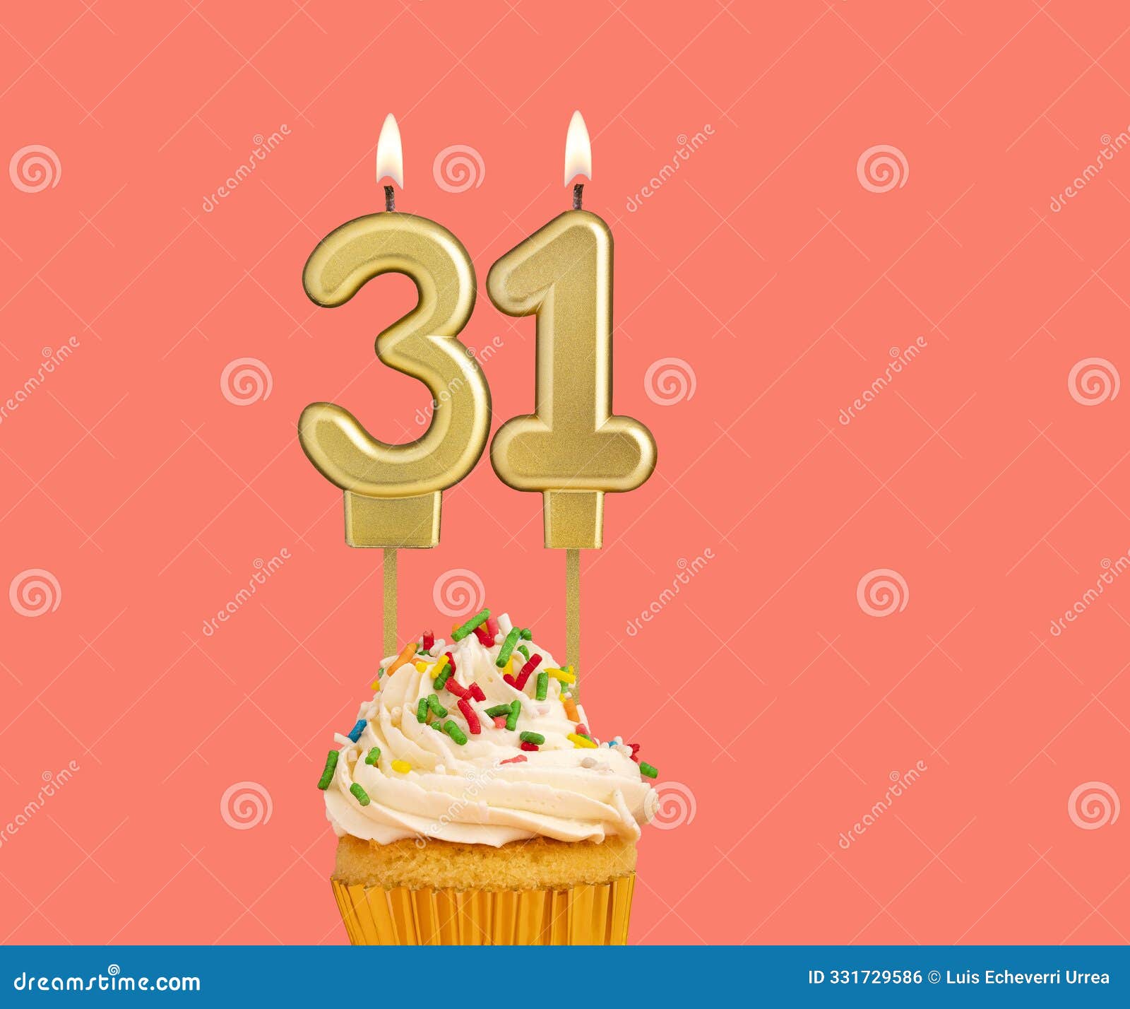 Birthday Candle and Cupcake - Number 31 Stock Photo - Image of ...