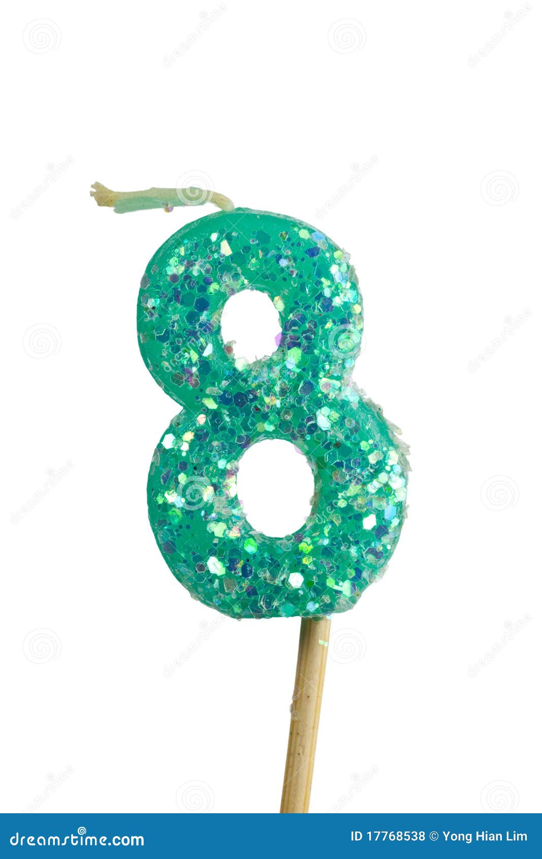 Birthday candle number 8 stock photo. Image of candle - 17768538