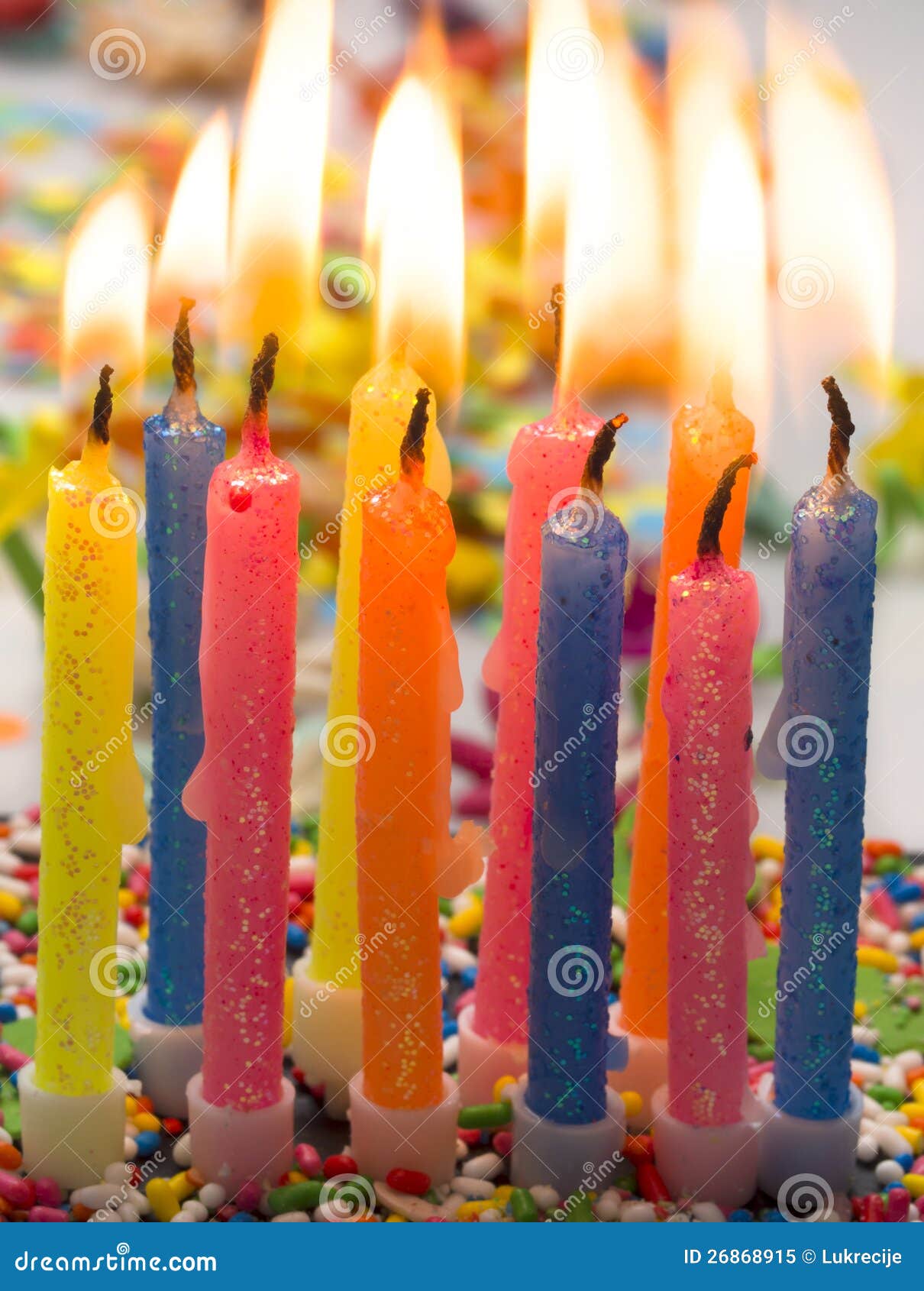 Birthday candles stock image. Image of celebrate, frosting - 26868915