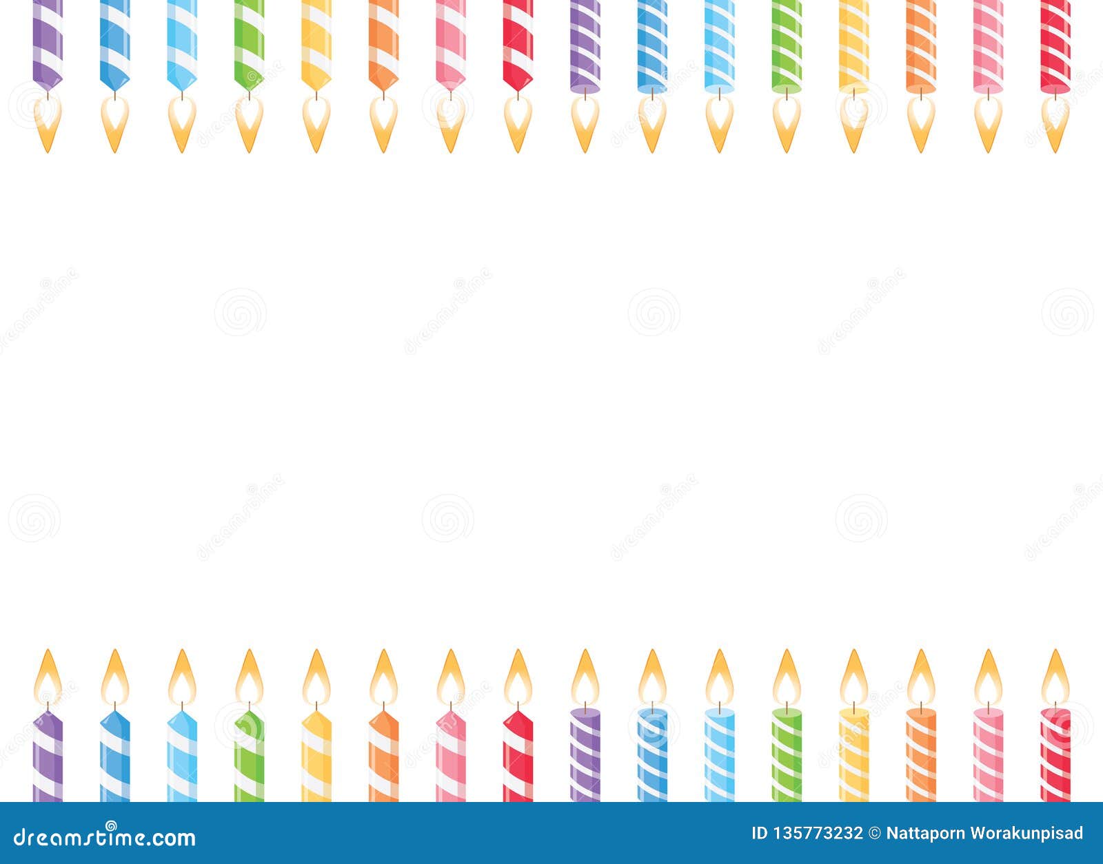 Birthday Candles Frame.vector Stock Illustration - Illustration of ...