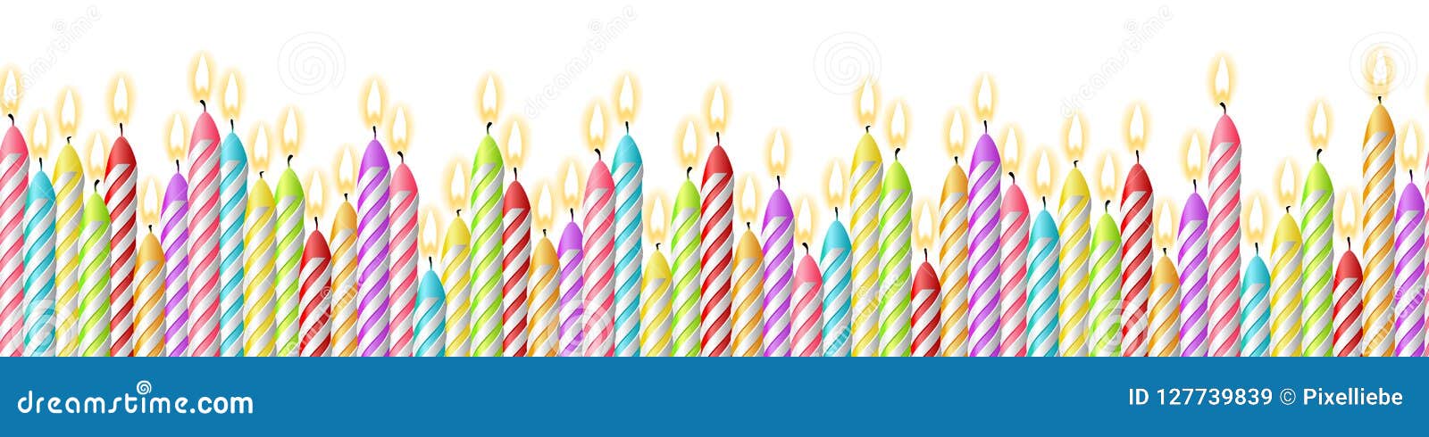 Birthday Candles Seamless Pattern Vector Isolated Stock Vector ...