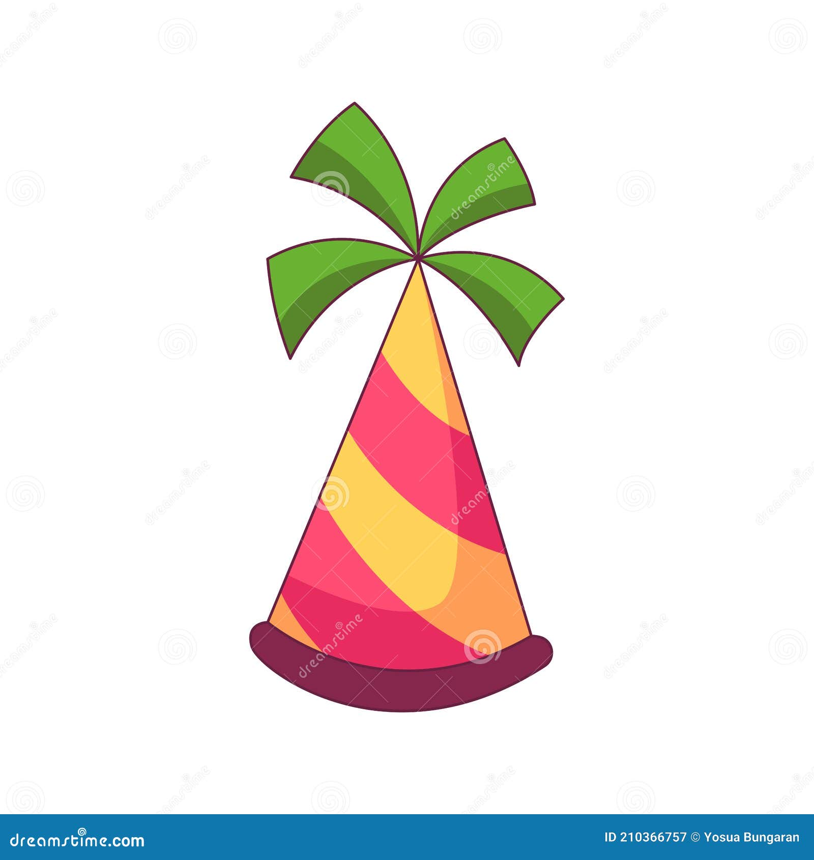 Birthday Cap Cartoon Doodle Hand Drawn Concept Vector Illustration ...