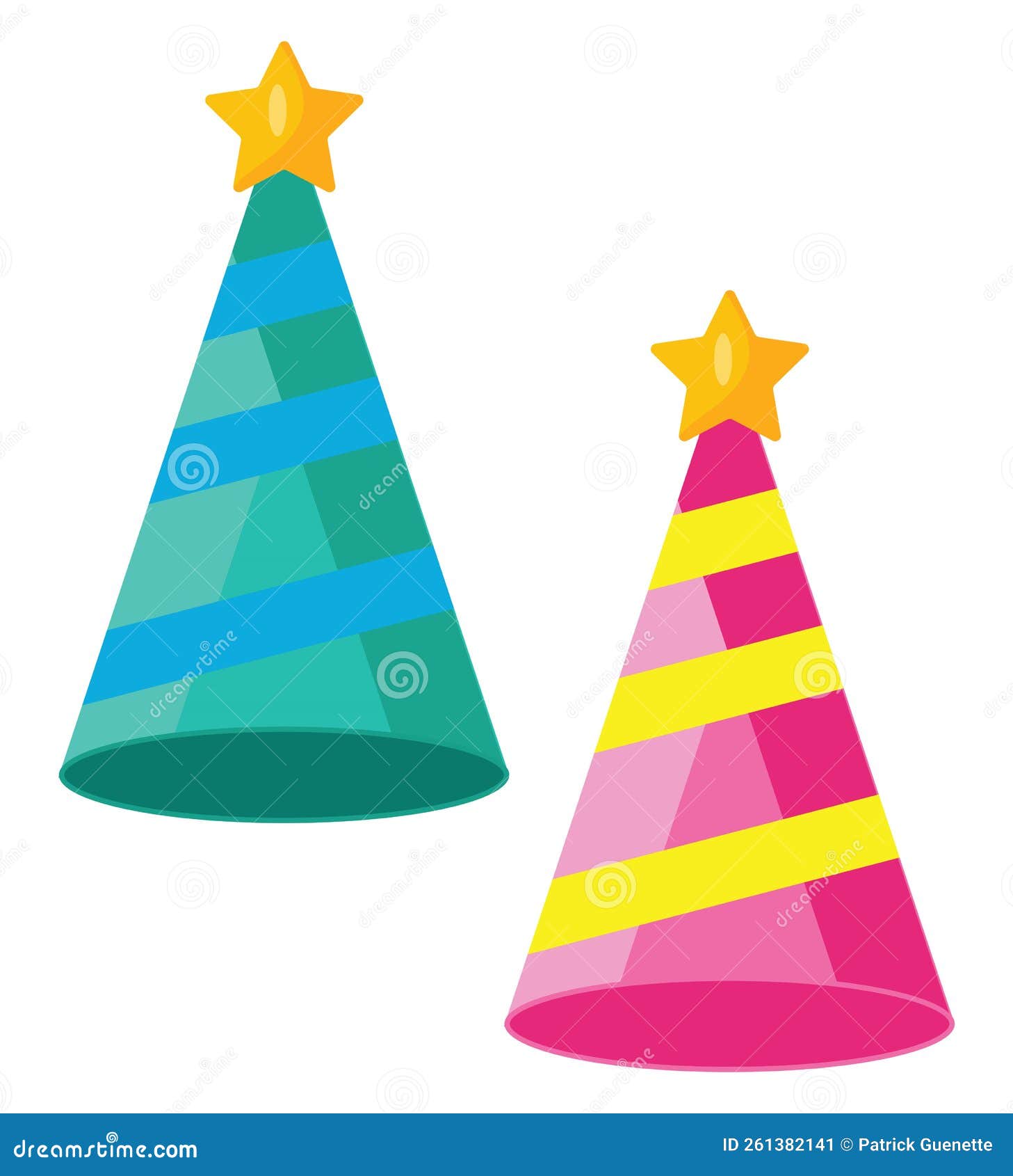 Birthday Caps with Stars, Icon Stock Vector - Illustration of carnival ...