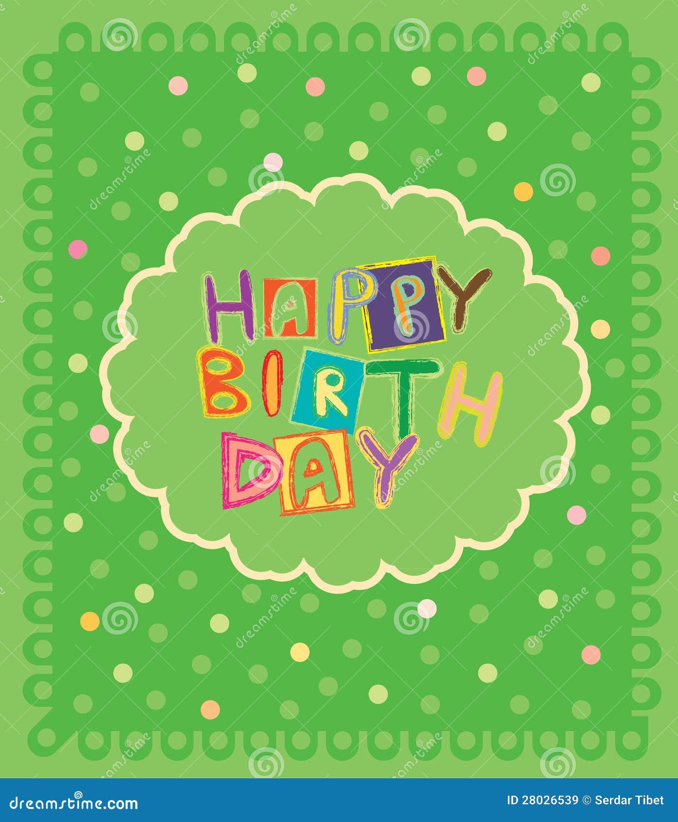Birthday card stock vector. Illustration of decoration - 28026539