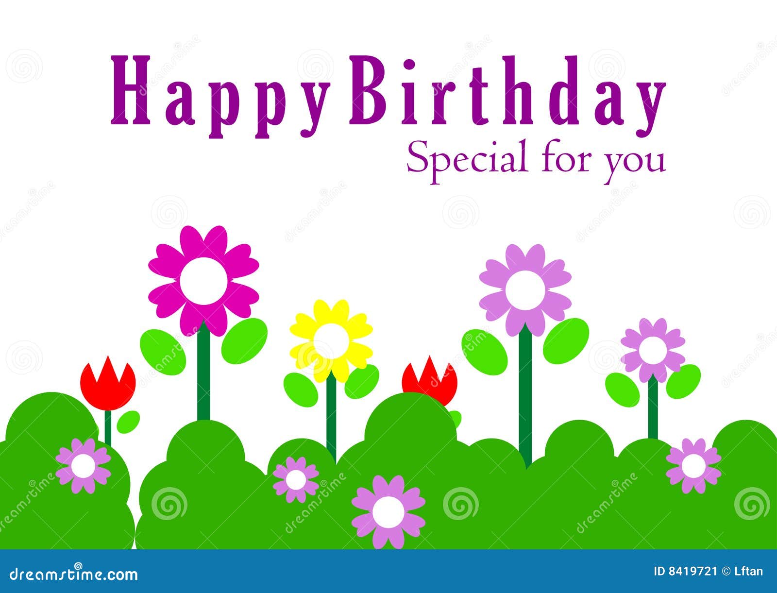 Birthday Card stock vector. Illustration of card, nature - 8419721