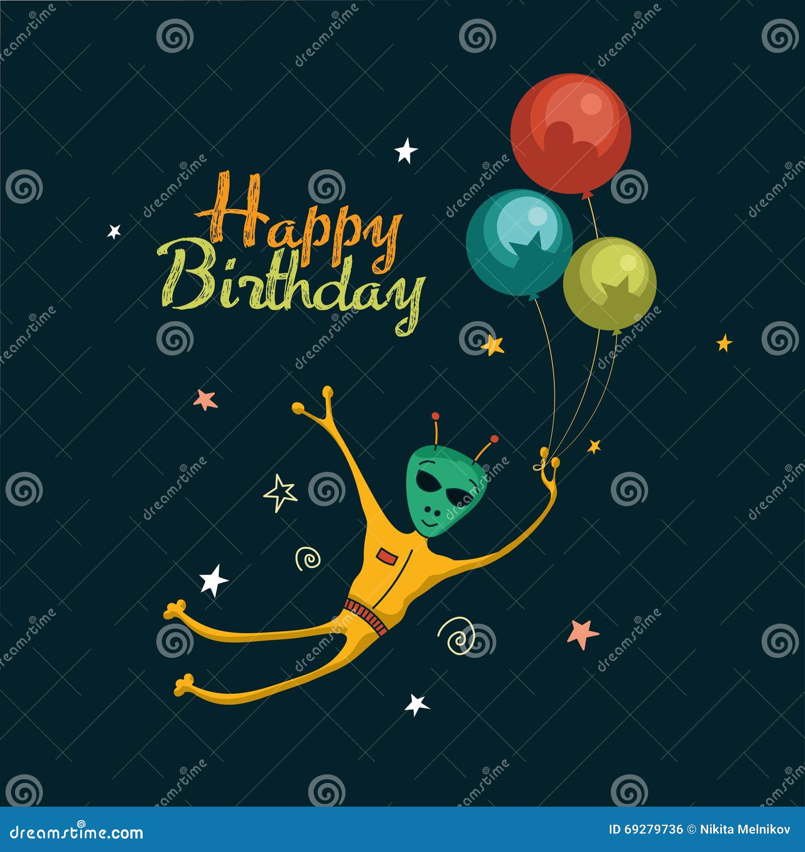 Birthday card stock vector. Illustration of celebration - 69279736