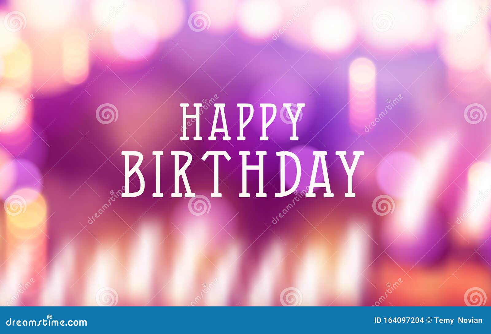 Birthday Card Design with Candle Lights in Background. Vector ...