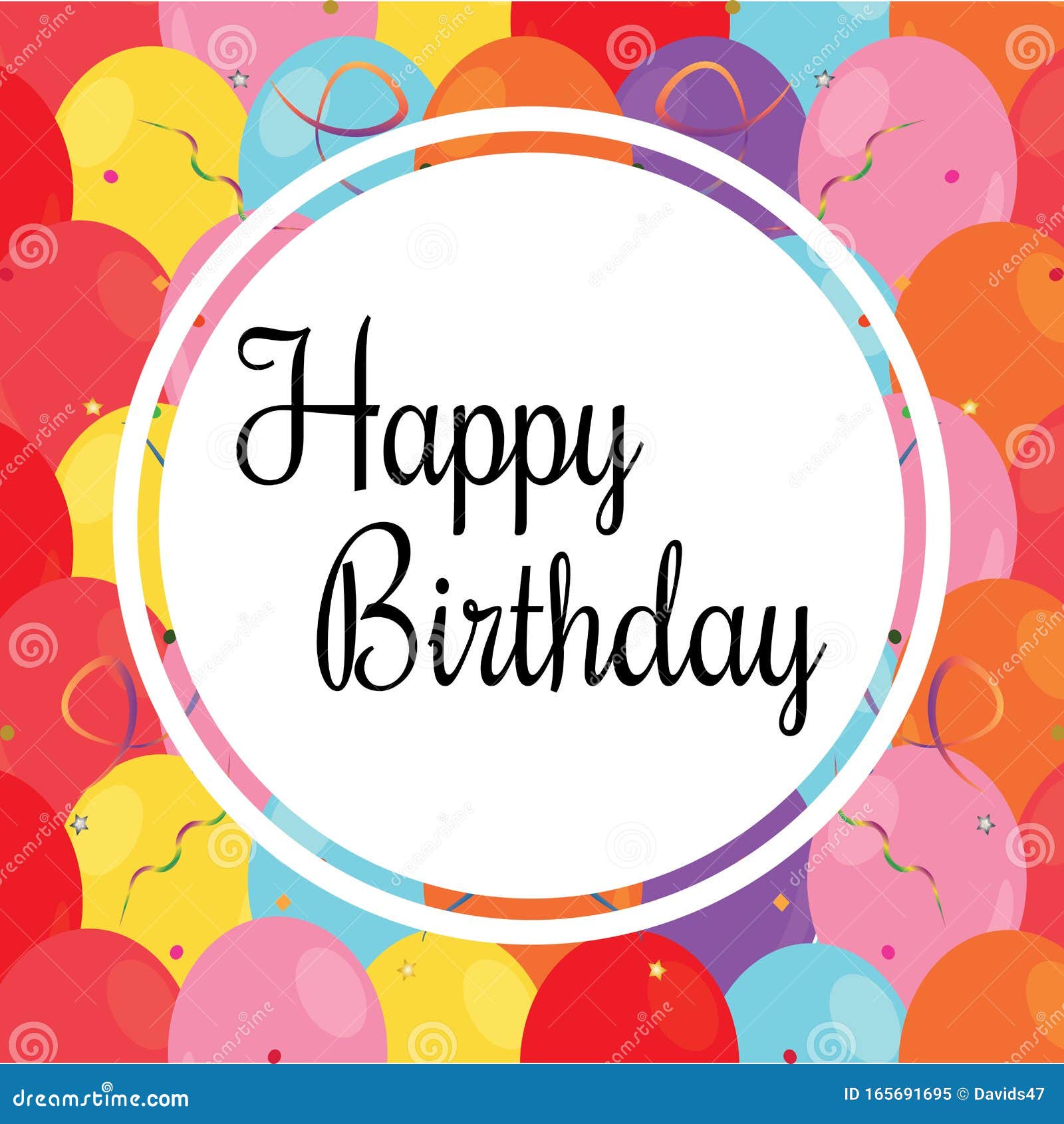 Birthday card illustration stock vector. Illustration of banner - 165691695