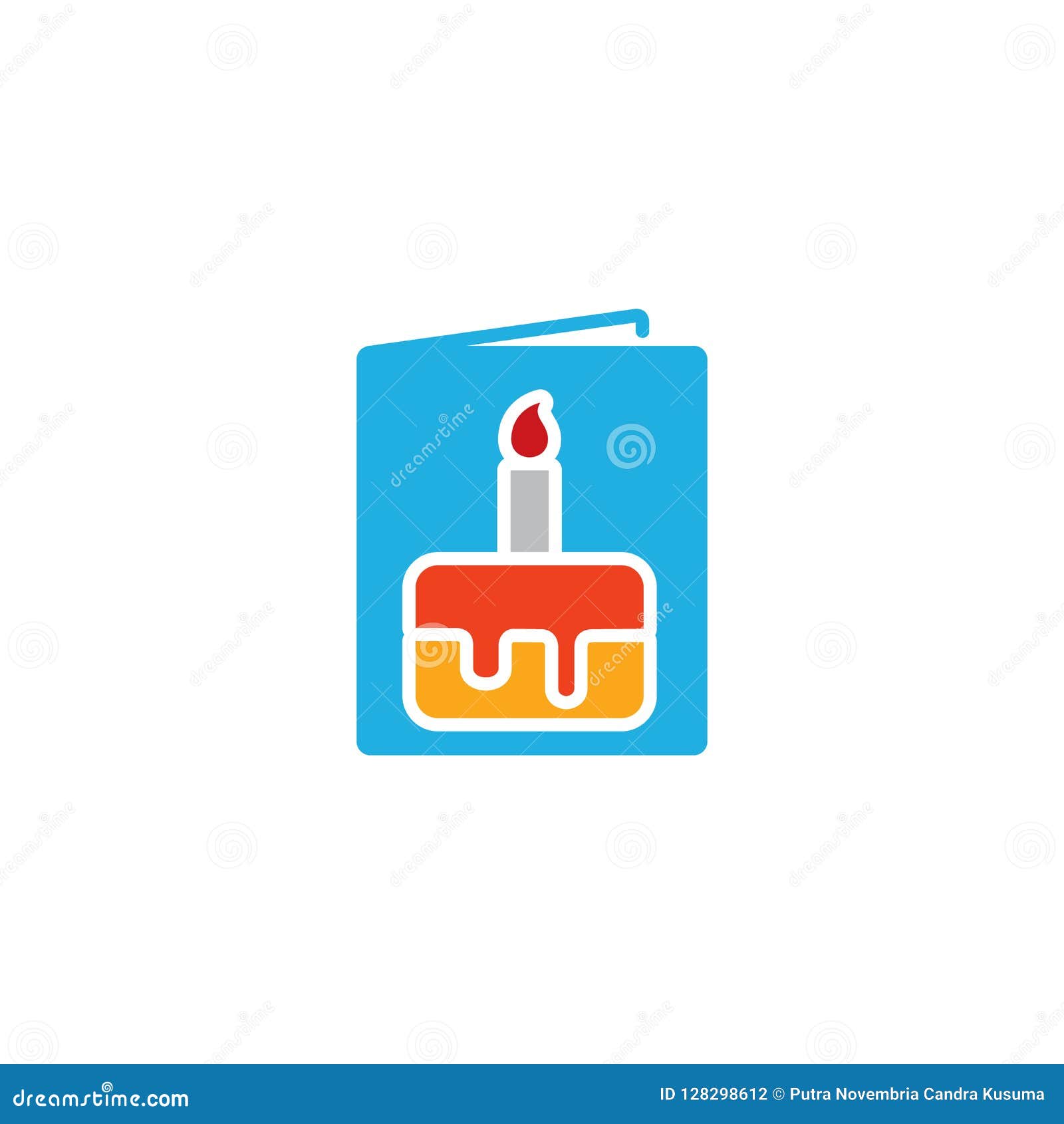 Birthday Card Logo Icon Design Stock Vector - Illustration of banner ...