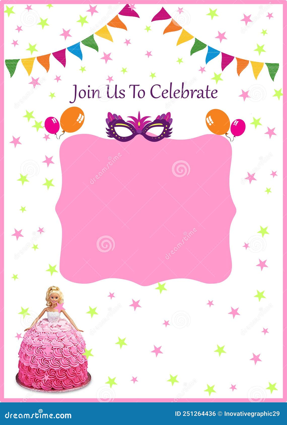 , Birthday Card Template, Light Pink Texture Design for Birthday ...