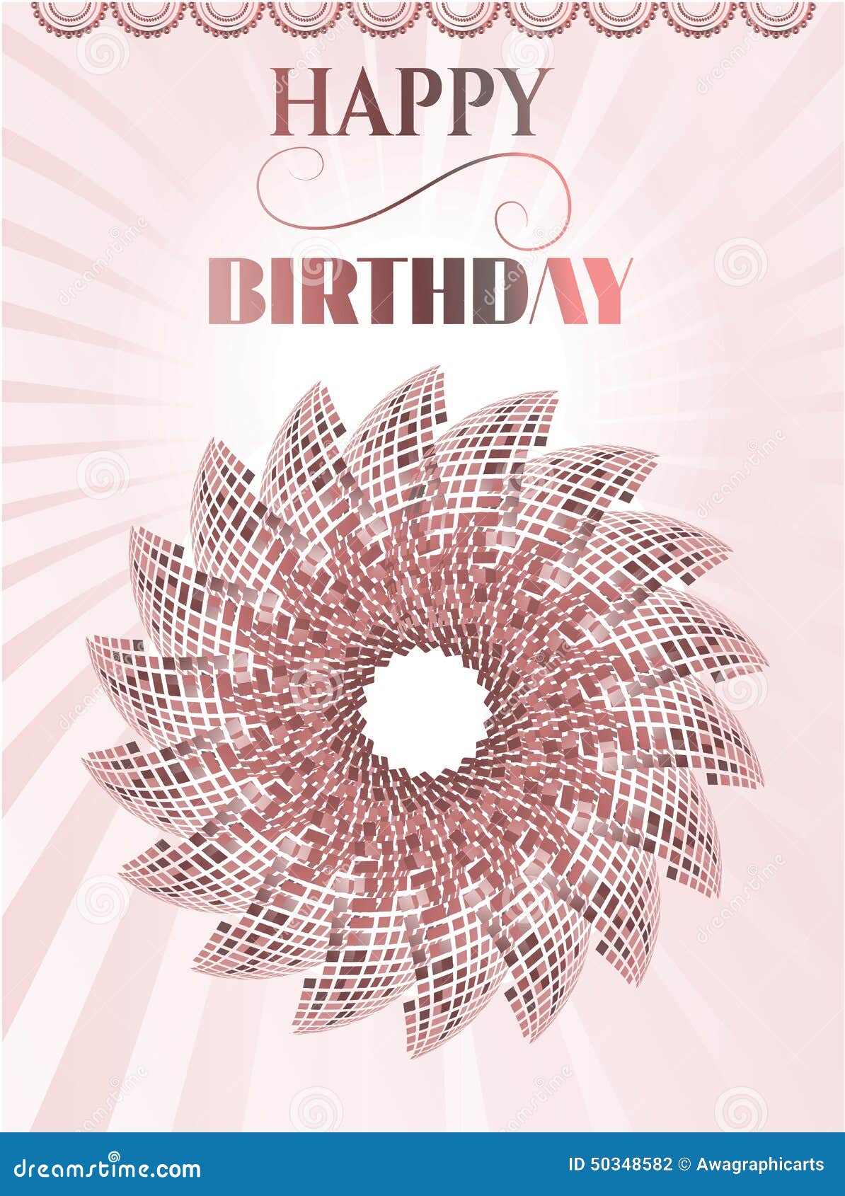 Birthday card with text stock vector. Illustration of event - 50348582