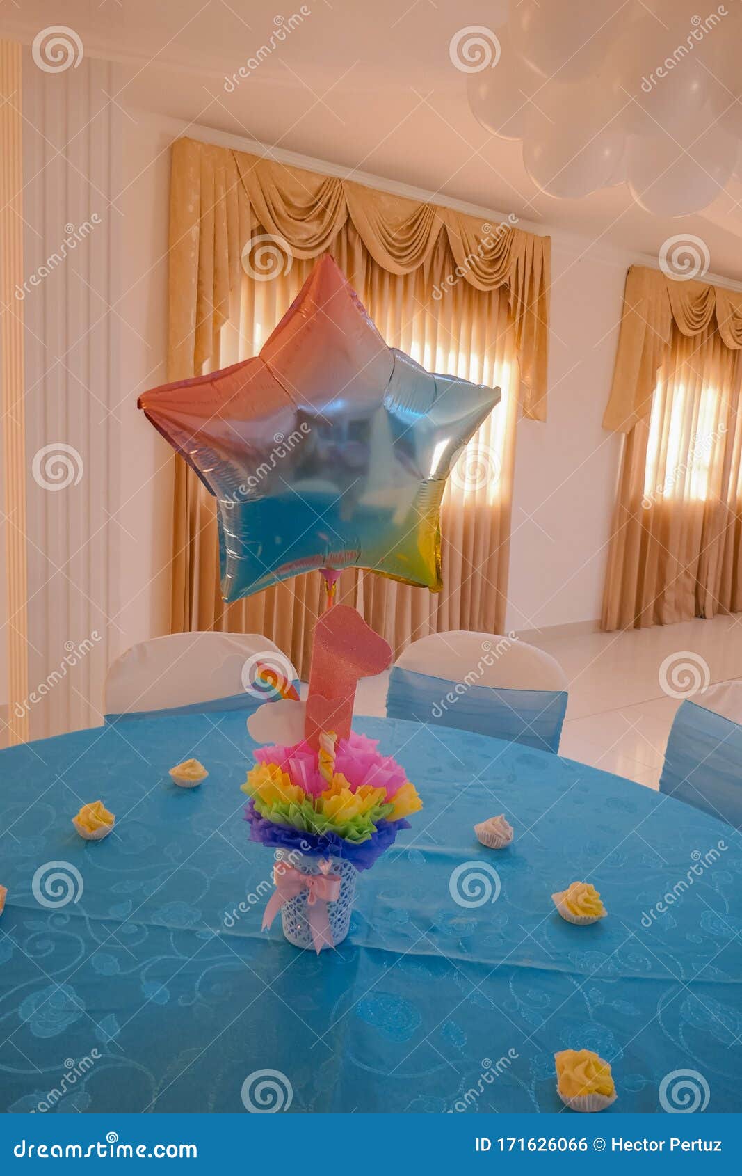 Birthday Celebration Balloon in an Event Hall Stock Photo - Image of ...