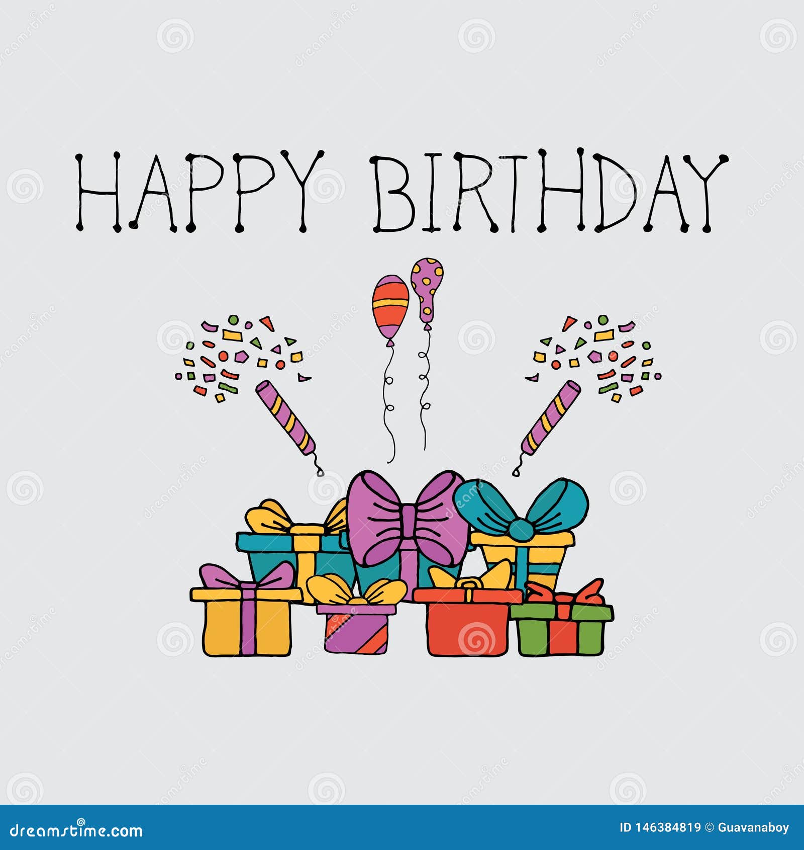 Birthday Celebration Event Element Sets Template Stock Illustration ...