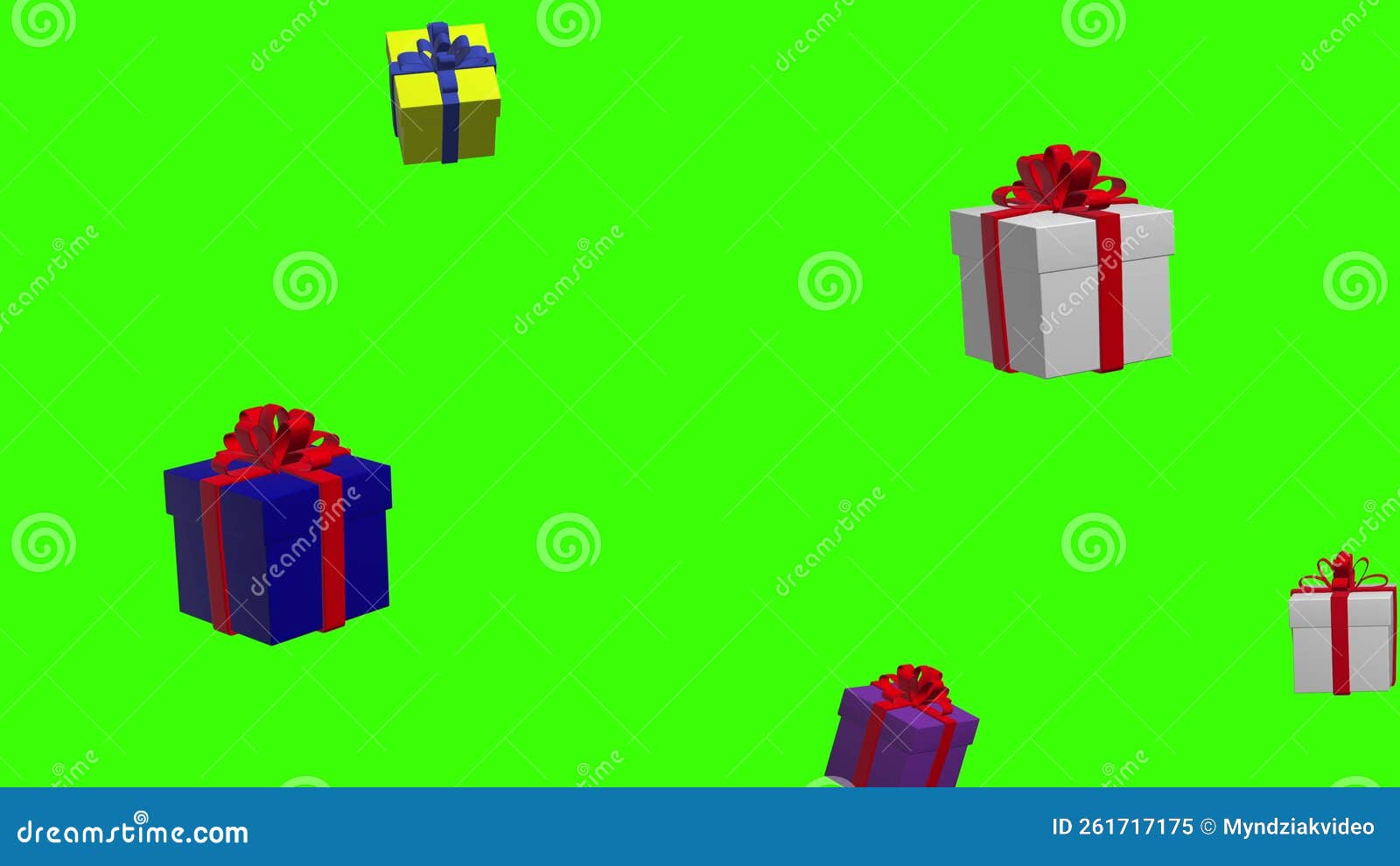 Birthday or Christmas Presents Falling from the Sky on Chroma Key. 3d ... Birthday or Christmas Presents Falling from the Sky on Chroma Key. 3d ...