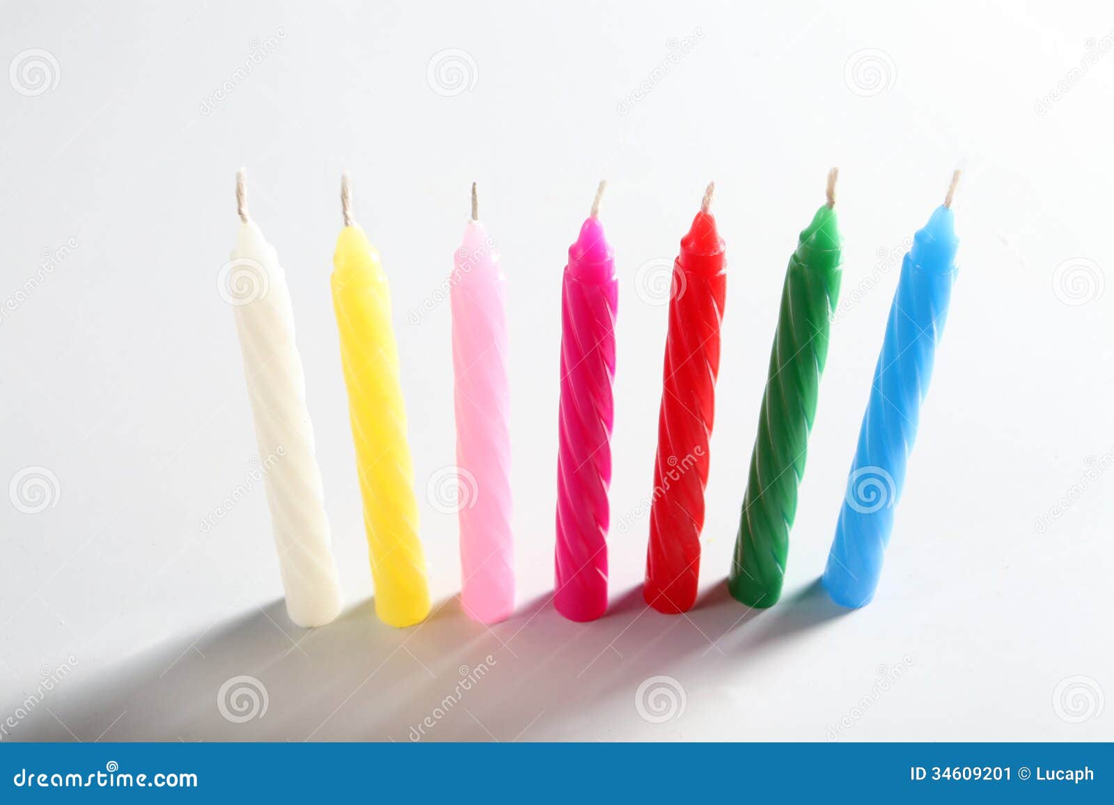 Birthday colored candles stock image. Image of color - 34609201
