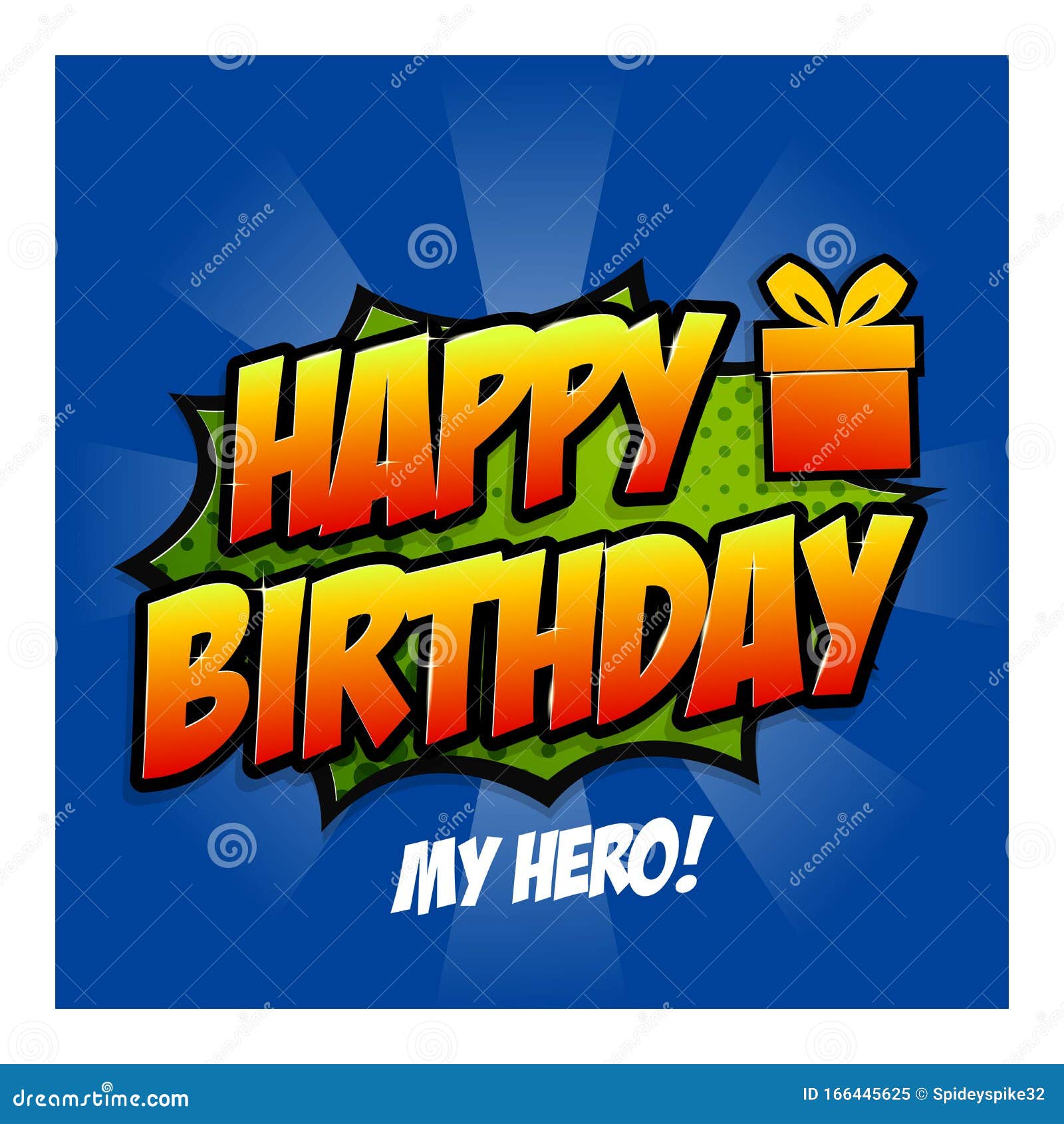 Birthday Comic Text. Isolated Vector Illustration Stock Vector ...
