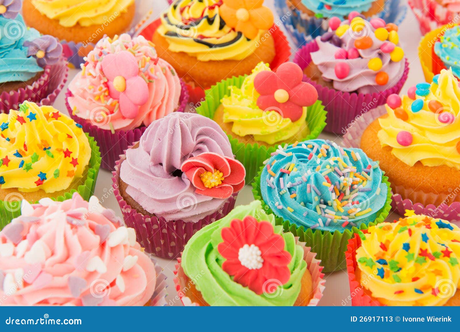 Birthday Cupcakes Stock Photos - Image: 26917113