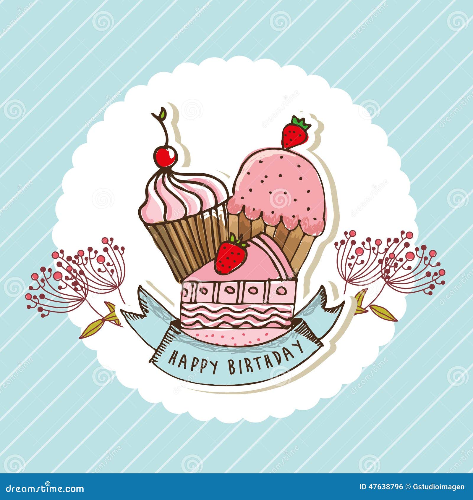 Birthday design stock vector. Illustration of cute, celebration - 47638796