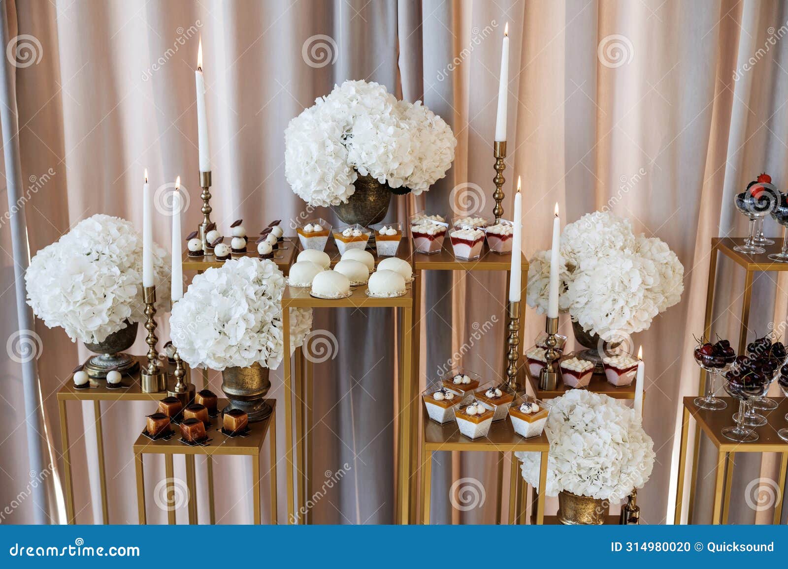 Cake table setup stock photo. Image of decor, baked - 314980020