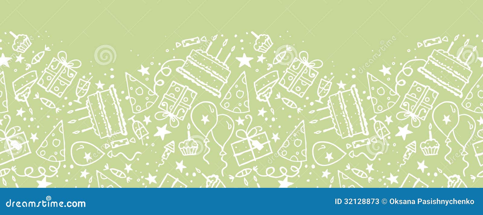 Doodle Horizontal Frame, Hand Drawn Border Vector Illustration ...