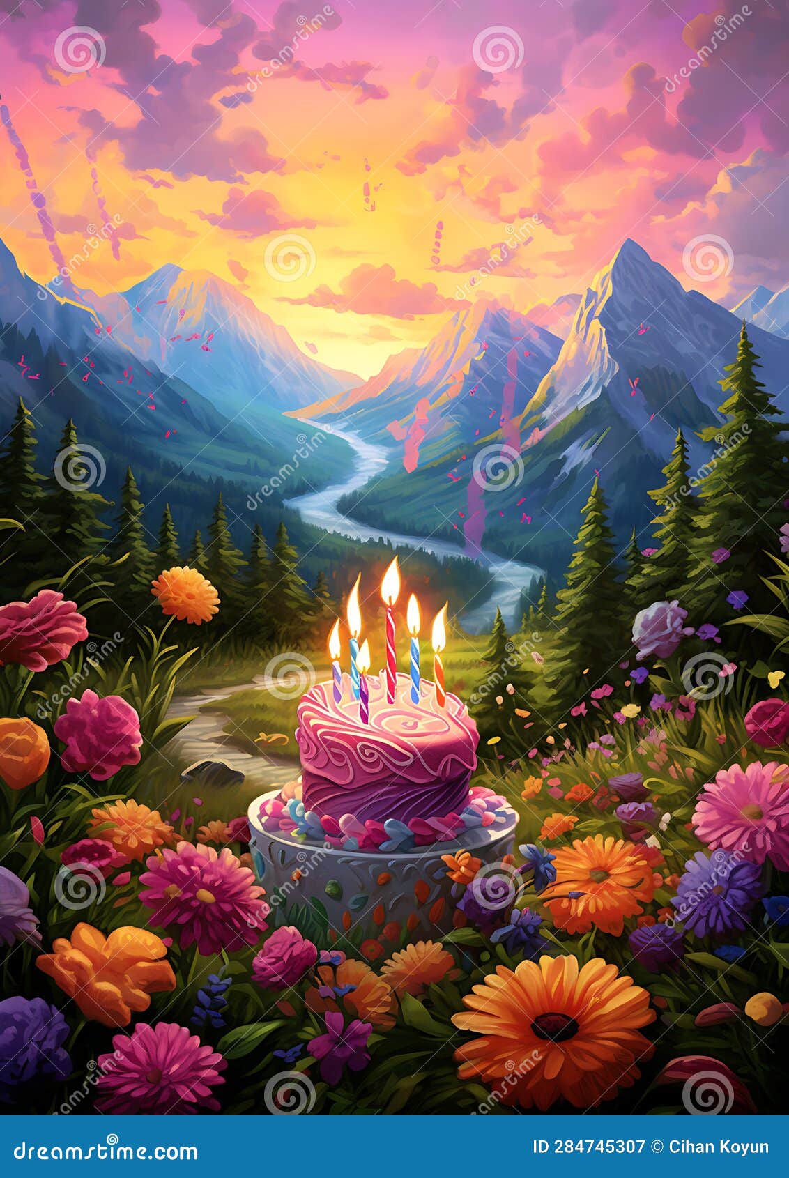 Birthday Extravaganza Illustrations Stock Illustration - Illustration ...