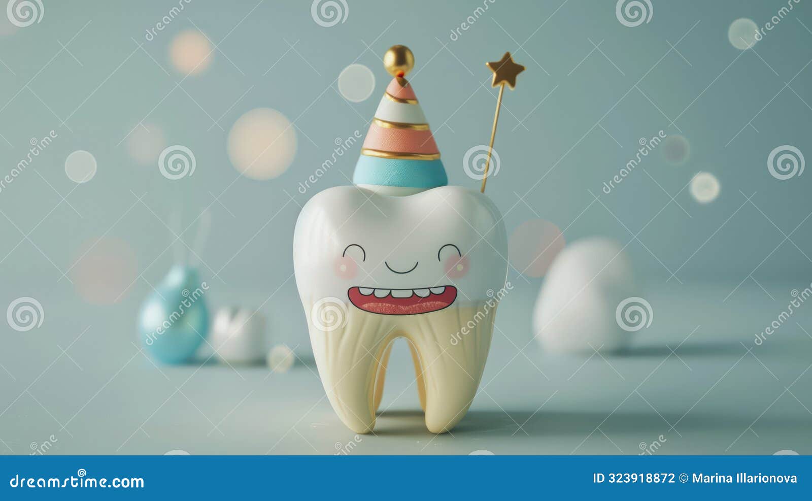 Birthday of the First Molar, Gift from Tooth Fairy. Generative AI Stock ...