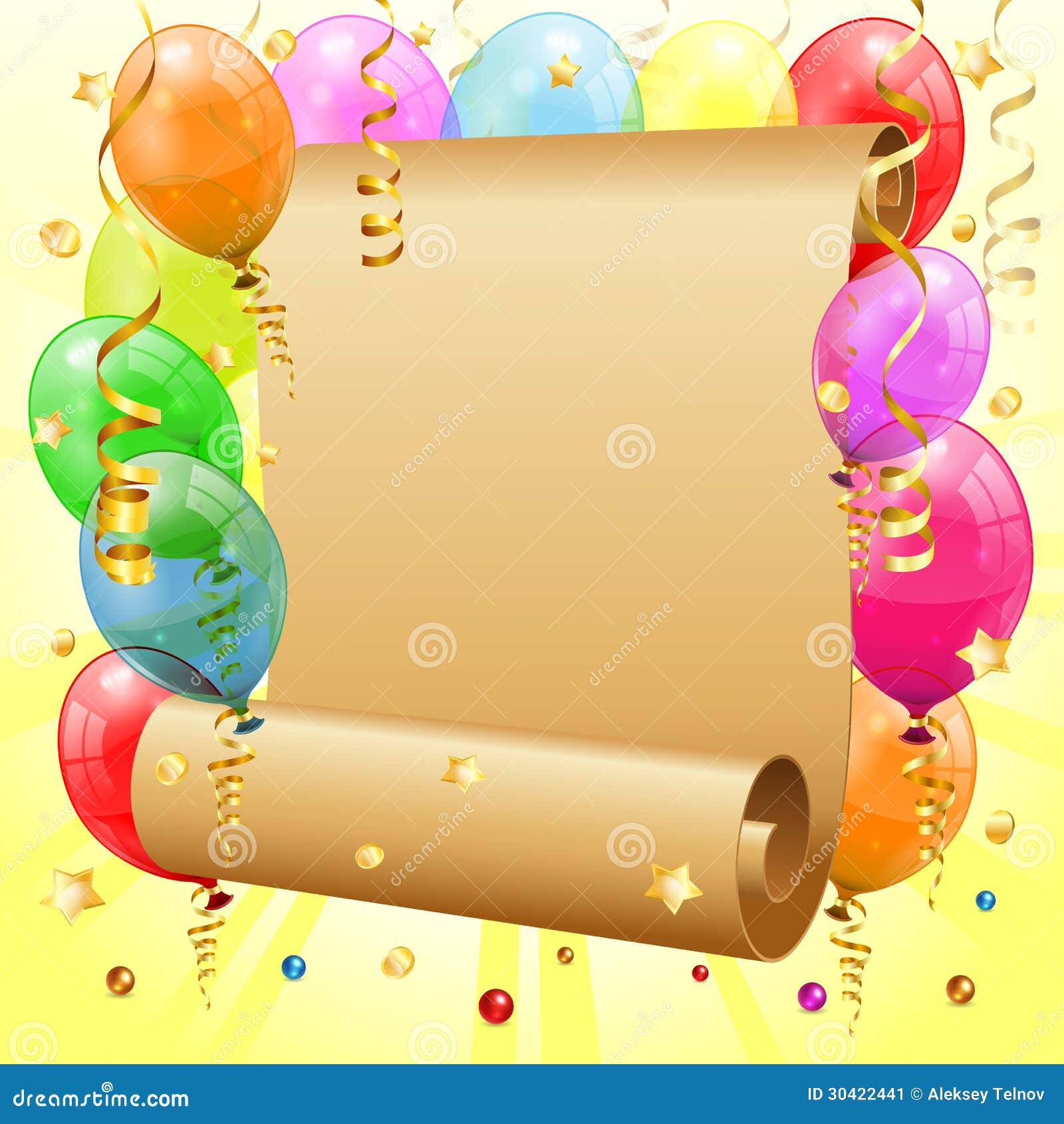 Birthday Frame stock vector. Illustration of invitation - 30422441