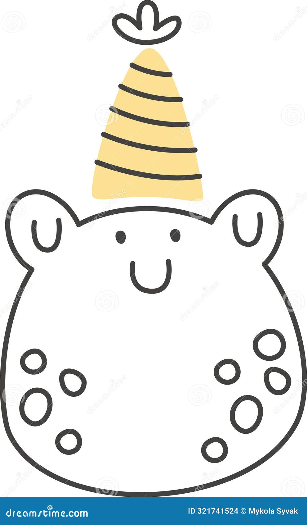 Frog Outline. Abstract Frog On White Background. Toad Vector ...