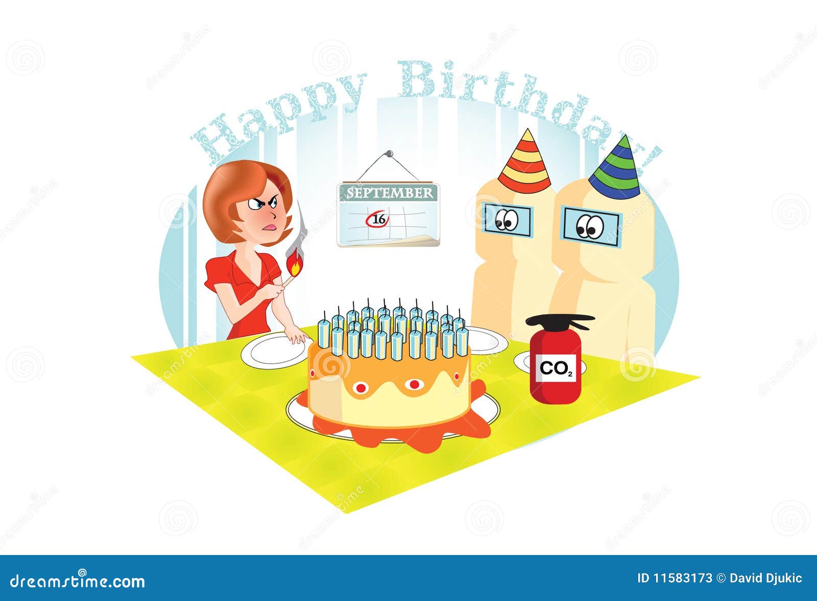 Birthday gift card stock vector. Illustration of candle - 11583173