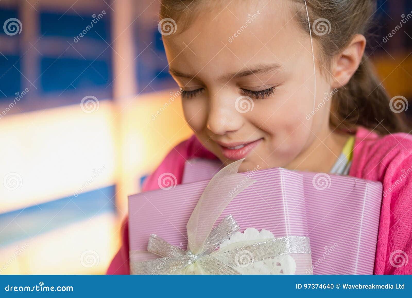Birthday Girl Holding Gift Boxes Stock Photo - Image of eyes, female ...