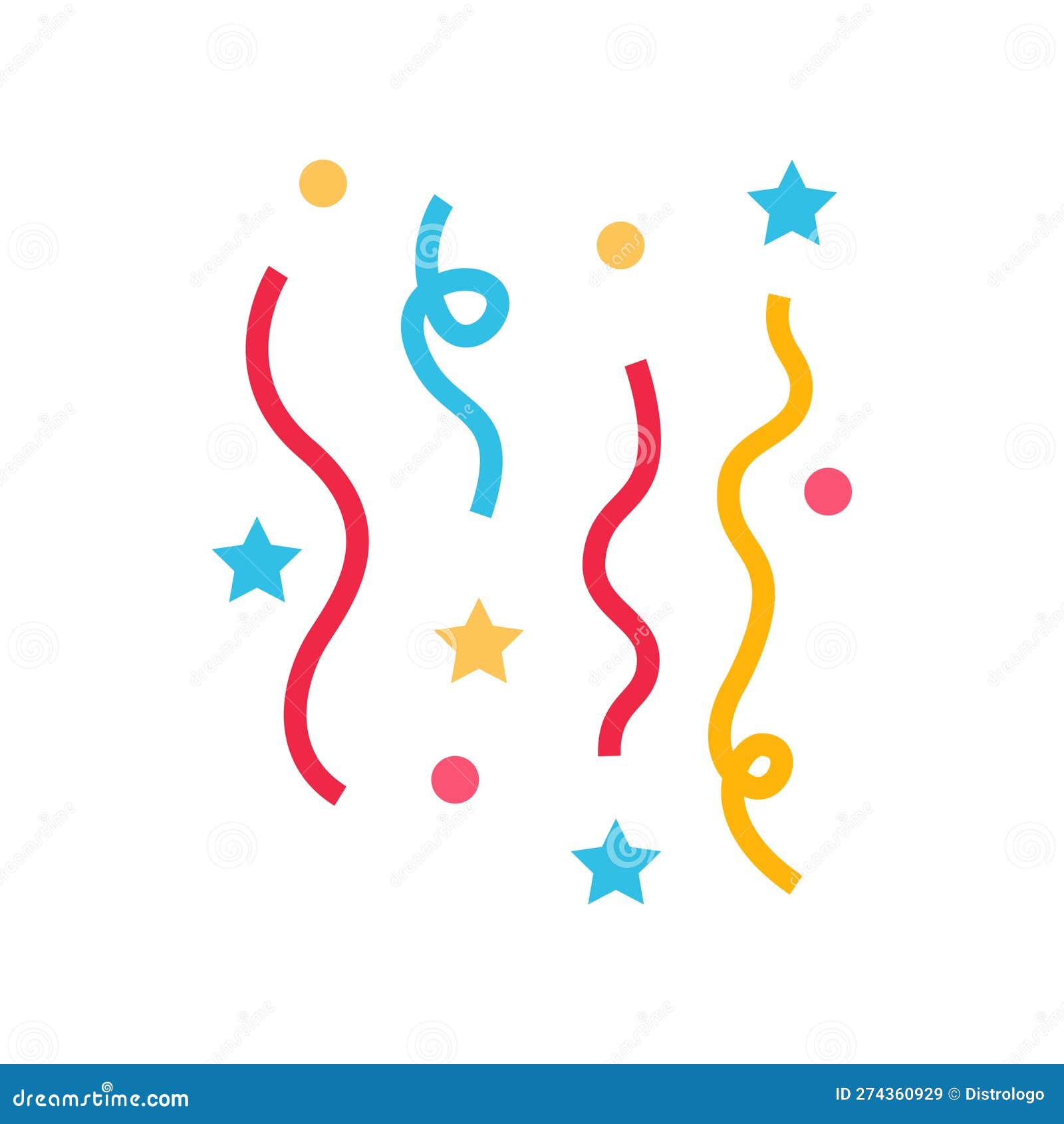 Confetti Icon Illustration. Birthday Icon Element Decoration. Stock ...