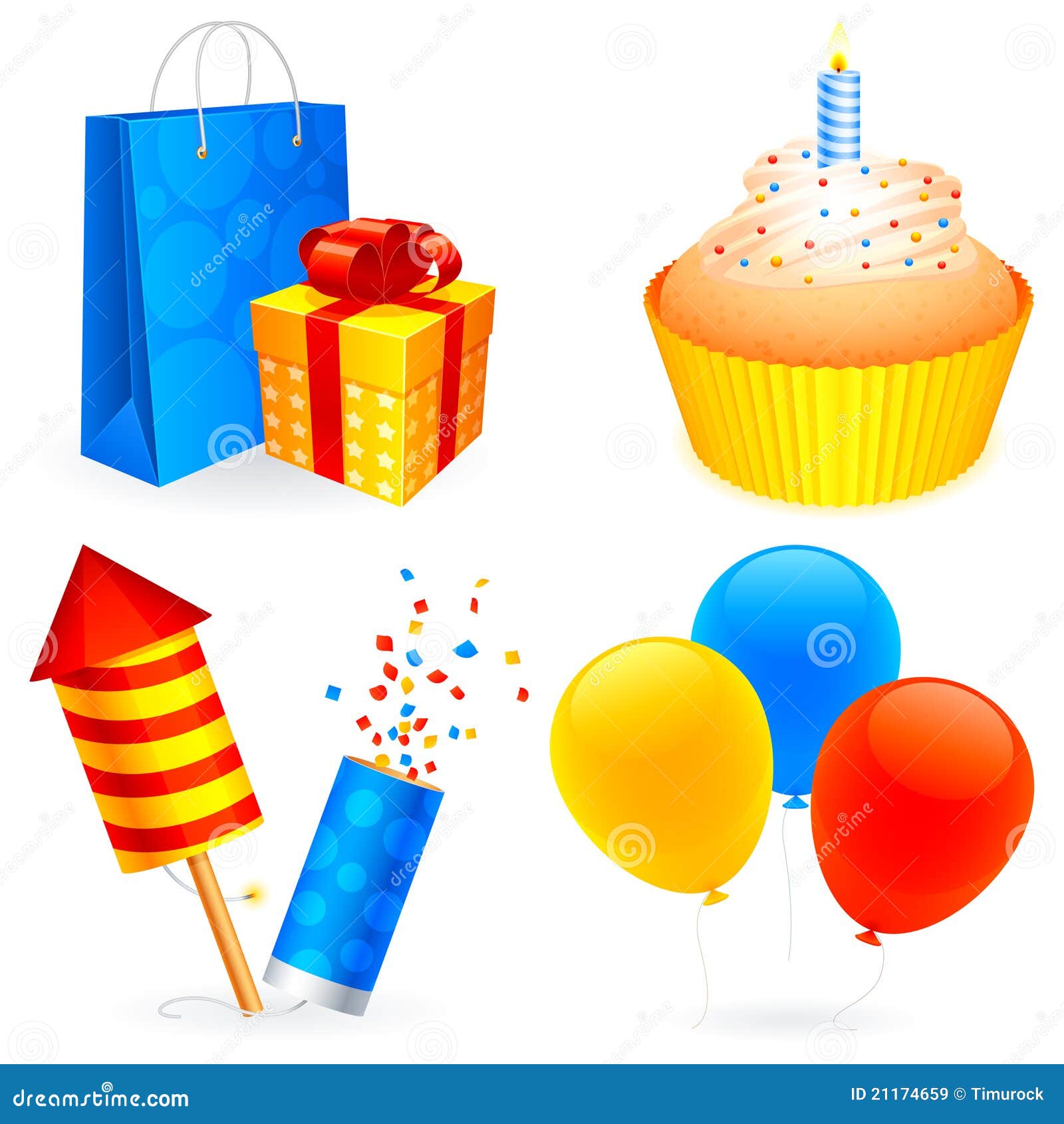 Birthday icons. stock vector. Illustration of birthday - 21174659