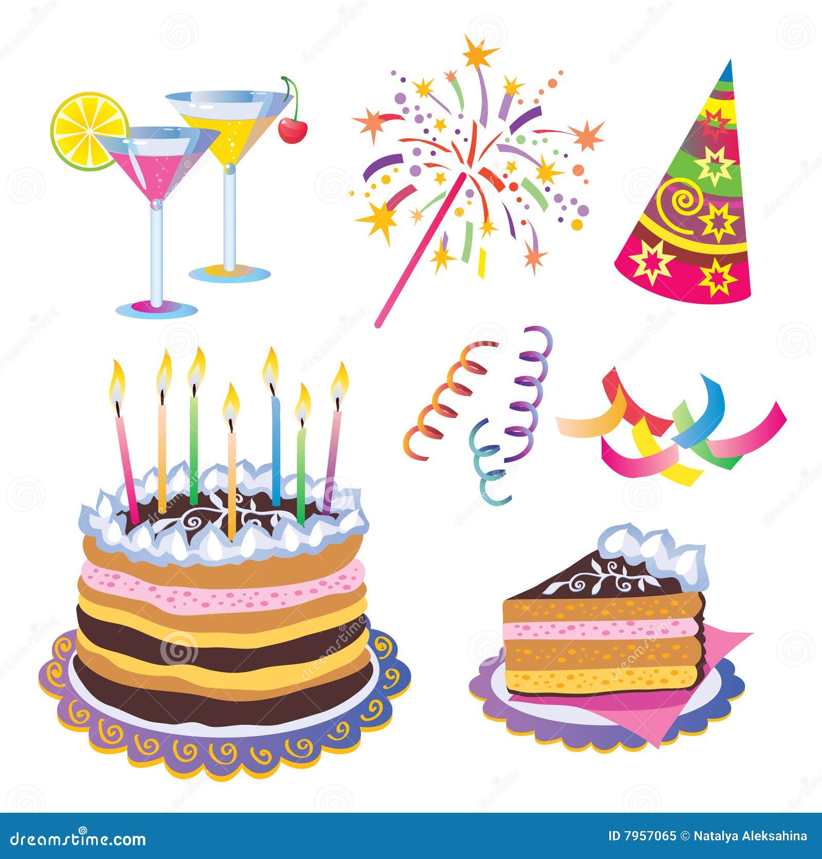Birthday icons stock vector. Illustration of birthday - 7957065