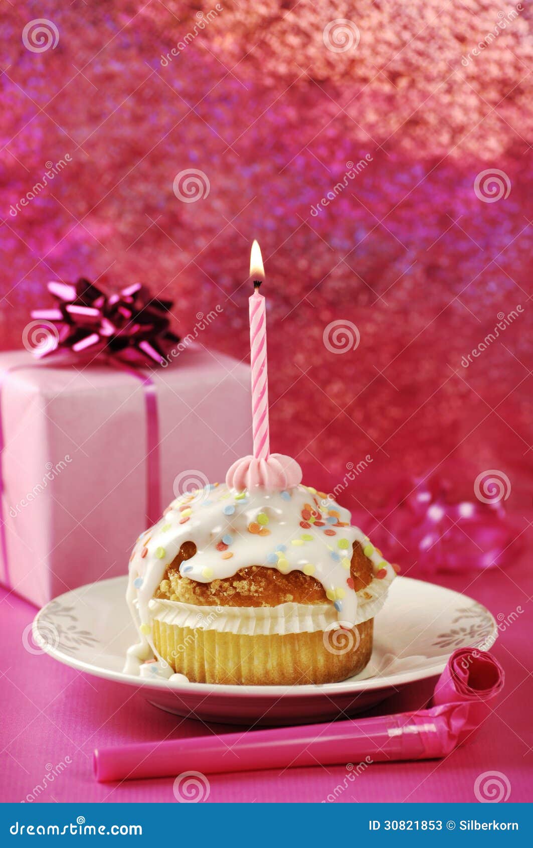 Birthday Muffin stock image. Image of gift, holidays - 30821853