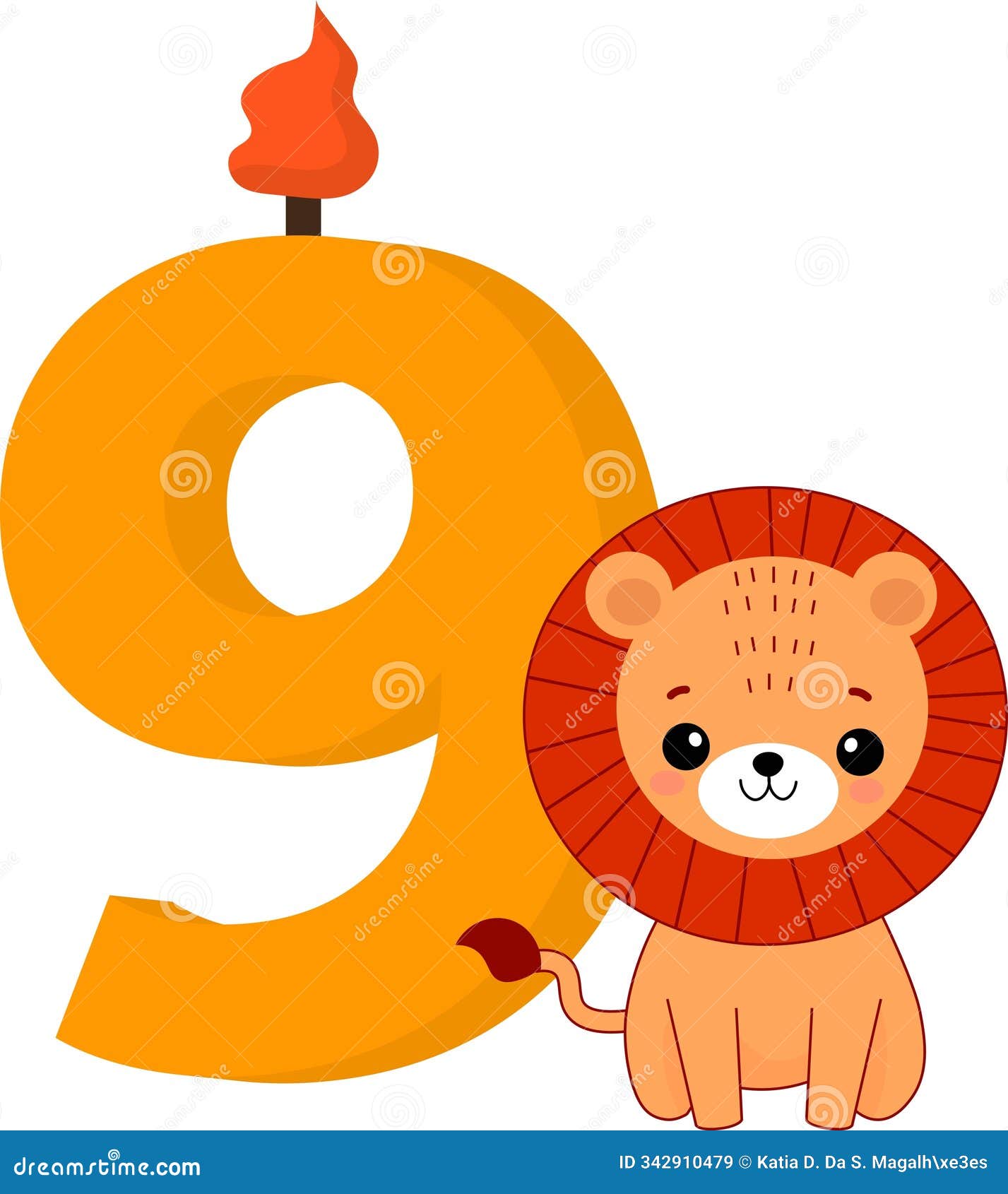 Birthday Number, with Lion Theme, Birthday Candle, with Numbers, Number ...