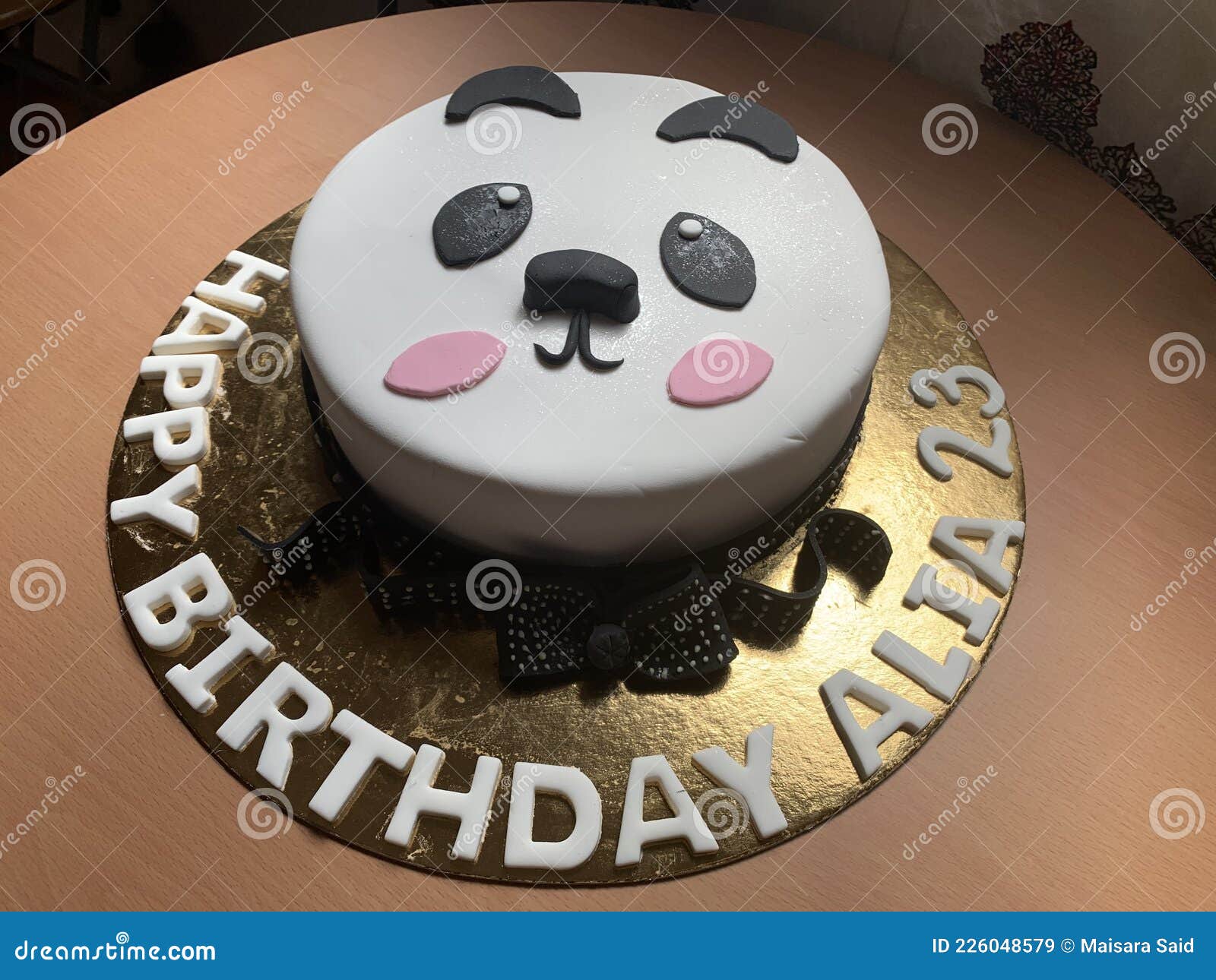 Birthday panda cake stock image. Image of dessert, birthday - 226048579