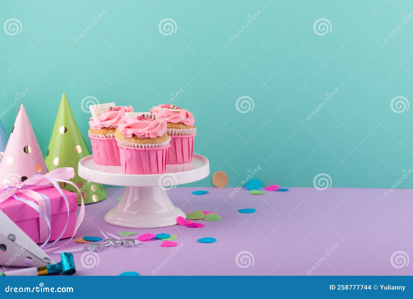 Birthday Partry Concept with Cupcake Stock Photo - Image of cupcake ...