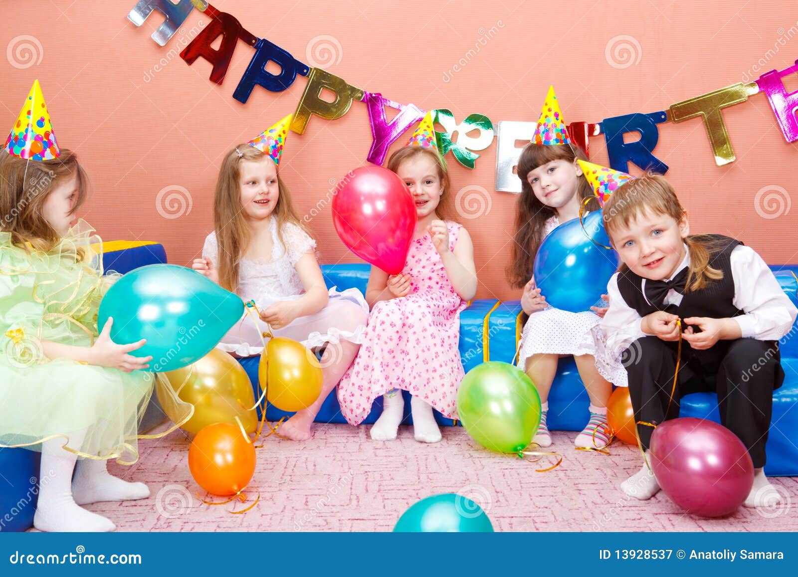Birthday party stock image. Image of kindergarten, happy - 13928537