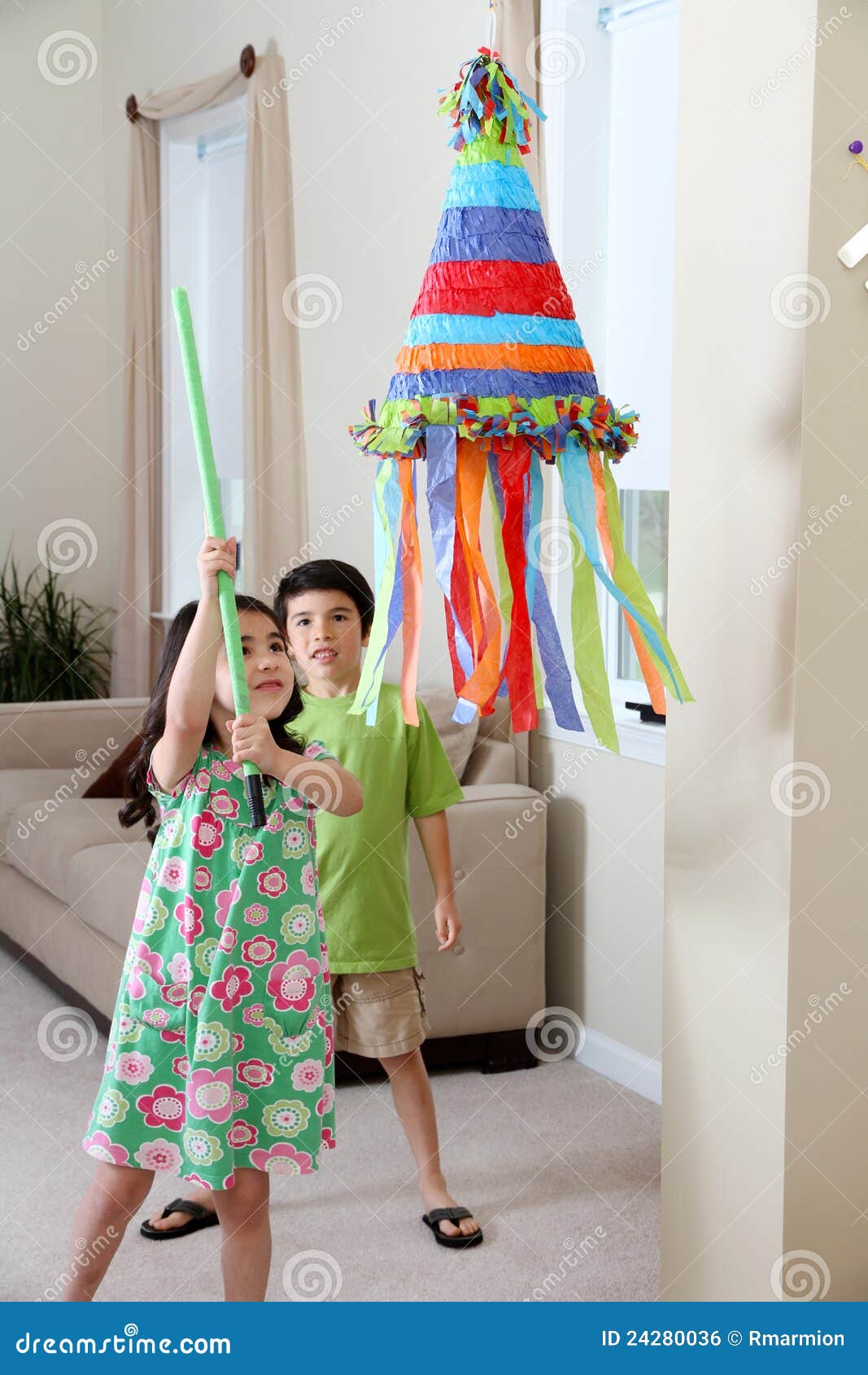 Pinata Birthday Cake Royalty-Free Stock Image | CartoonDealer.com #44393830