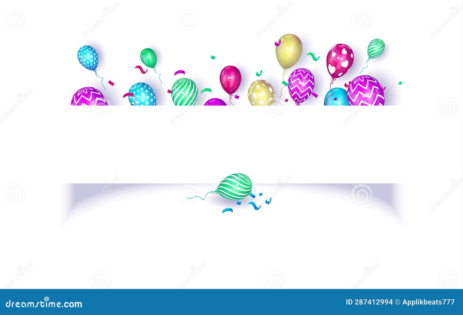 Birthday Party Celebration Background with Copy Space for Text and ...