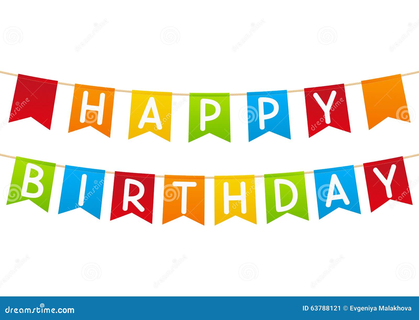 Birthday party flags stock vector. Illustration of fair - 63788121