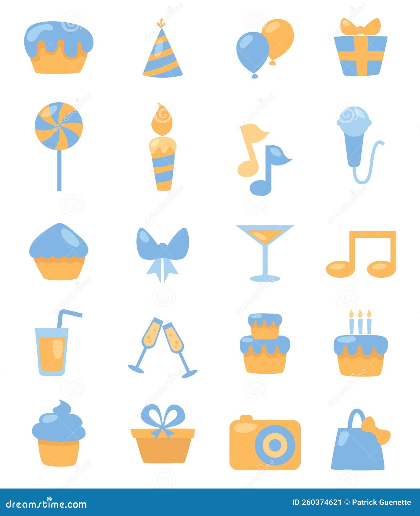 Birthday party, icon stock vector. Illustration of decoration - 260374621