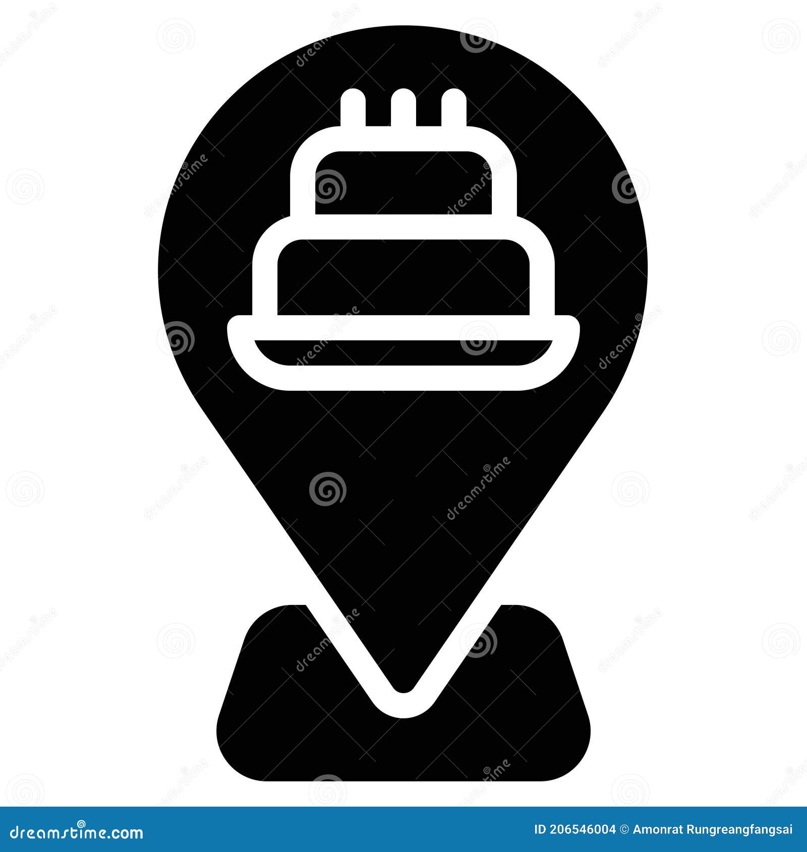 Birthday Party Location Icon, Birthday Party Related Vector ...