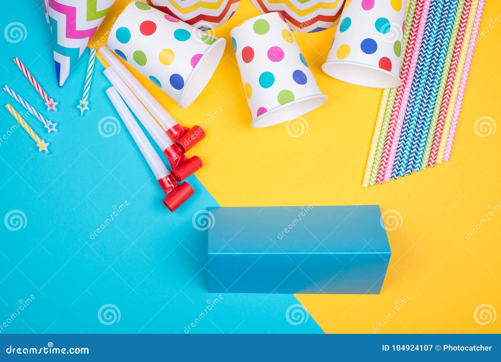 Birthday party objects stock image. Image of holiday - 104924107