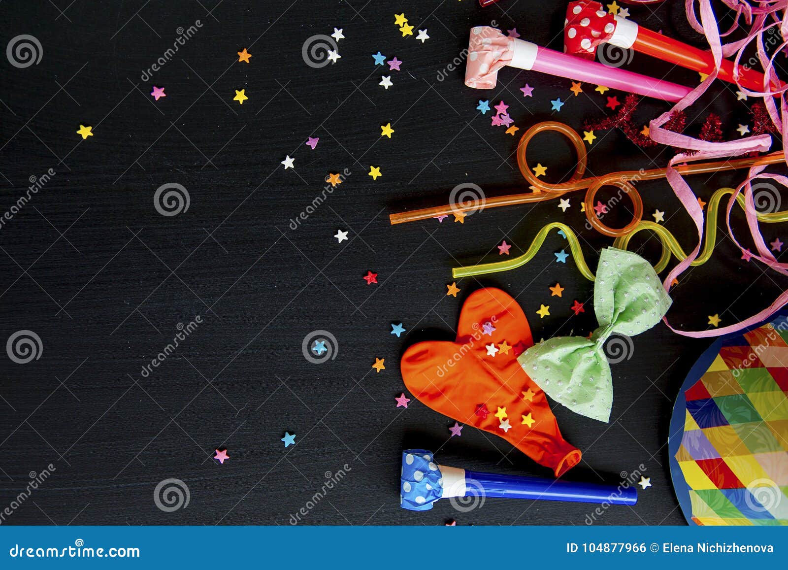 Birthday party things stock photo. Image of candle, birthday - 104877966