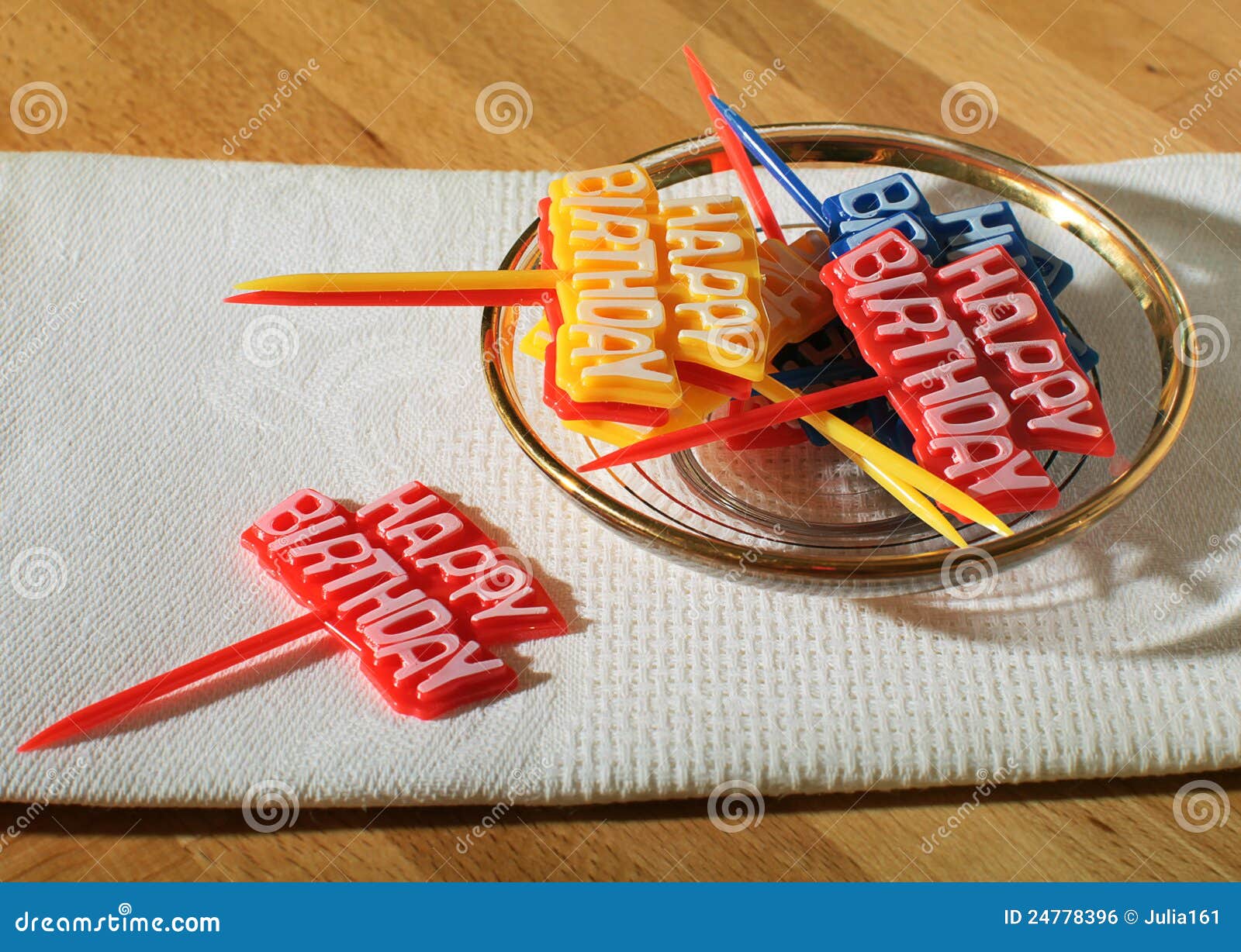 Birthday party toothpicks stock photo. Image of wood - 24778396