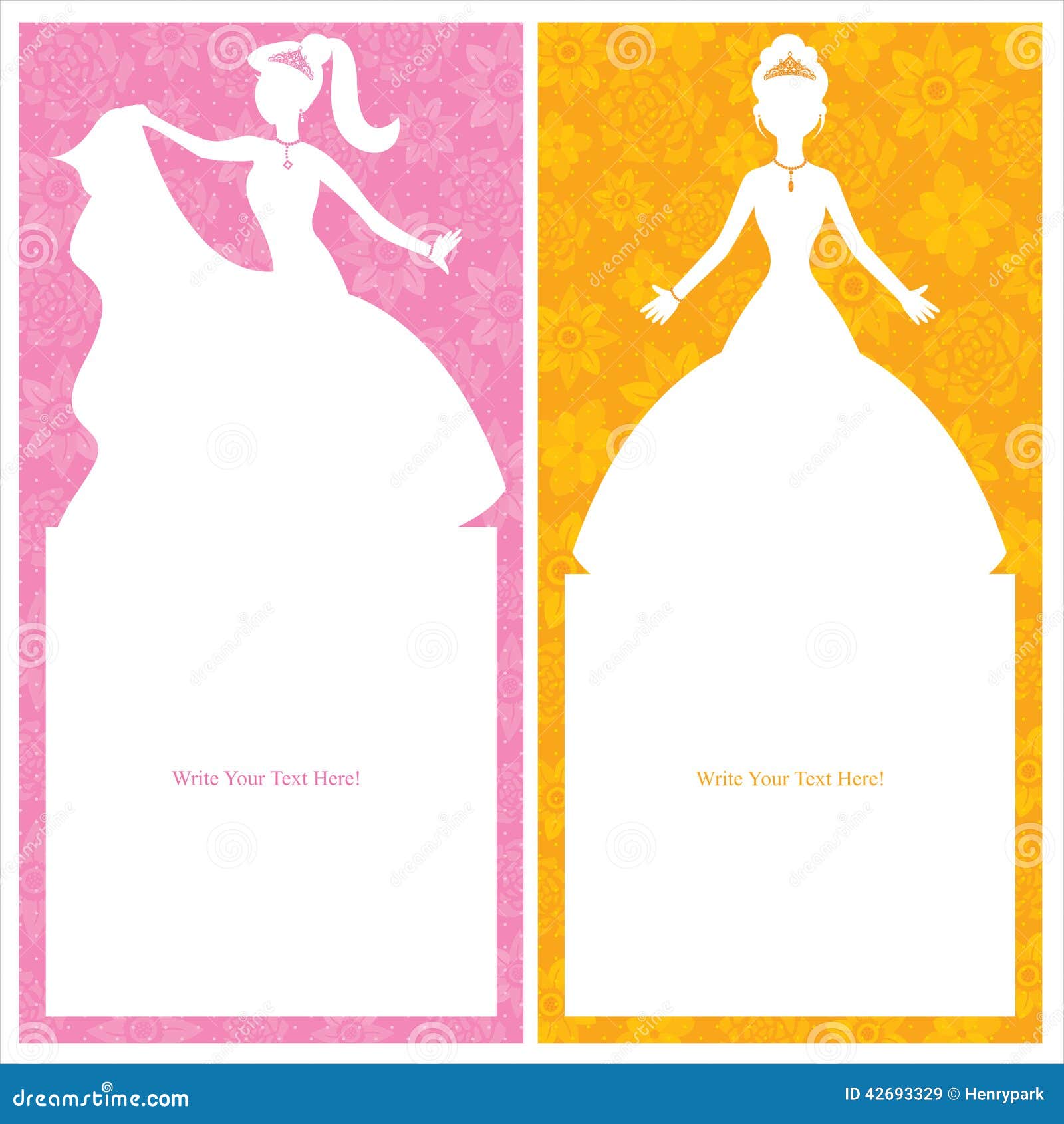 Birthday Princess Card Design Stock Vector Illustration Of Notes