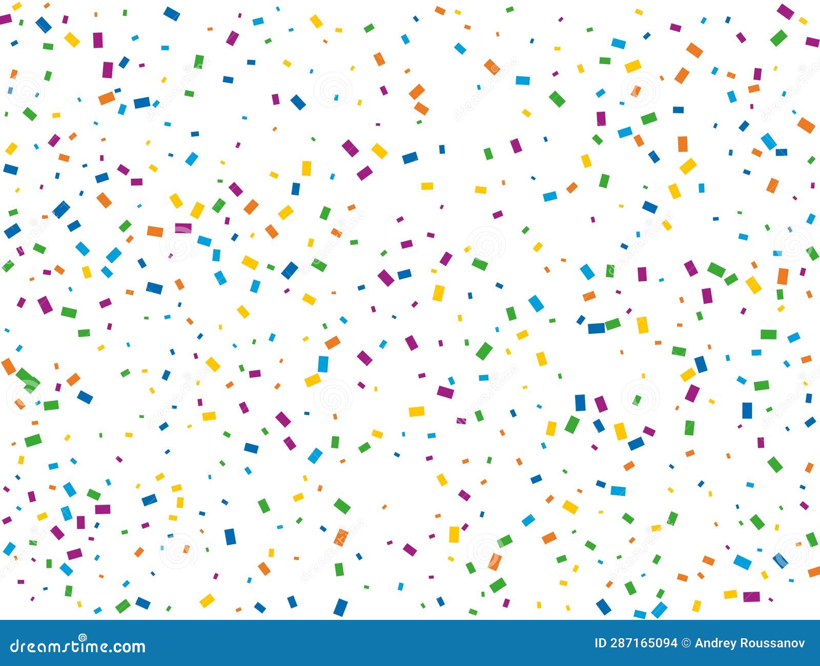 Birthday Rectangular Confetti. Light Rainbow Glitter Confetti ...