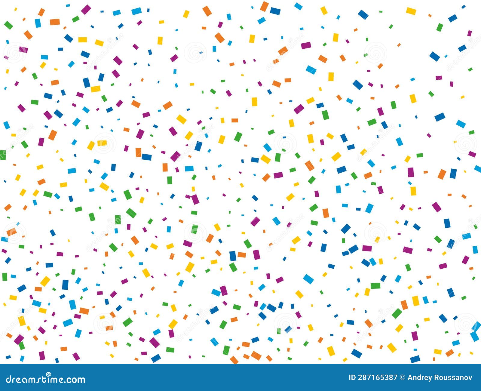 Birthday Rectangular Confetti. Light Rainbow Glitter Confetti ...