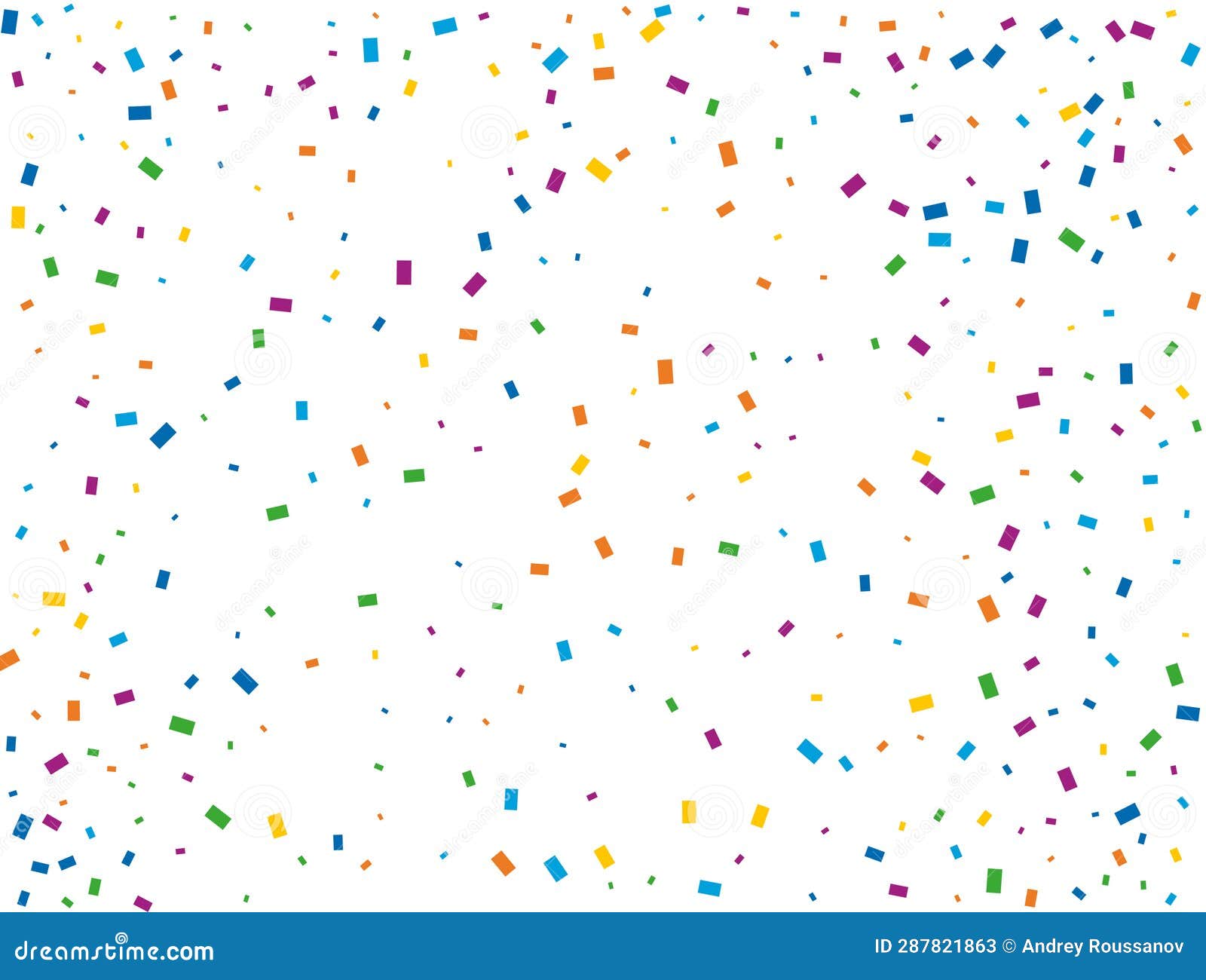 Birthday Rectangular Confetti. Light Rainbow Glitter Confetti ...